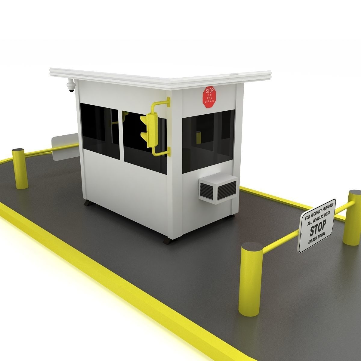 Security Guard Booth 3D model | CGTrader