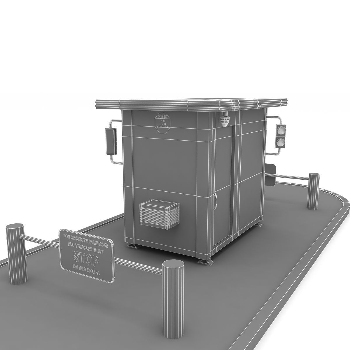 Security Guard Booth 3D model | CGTrader