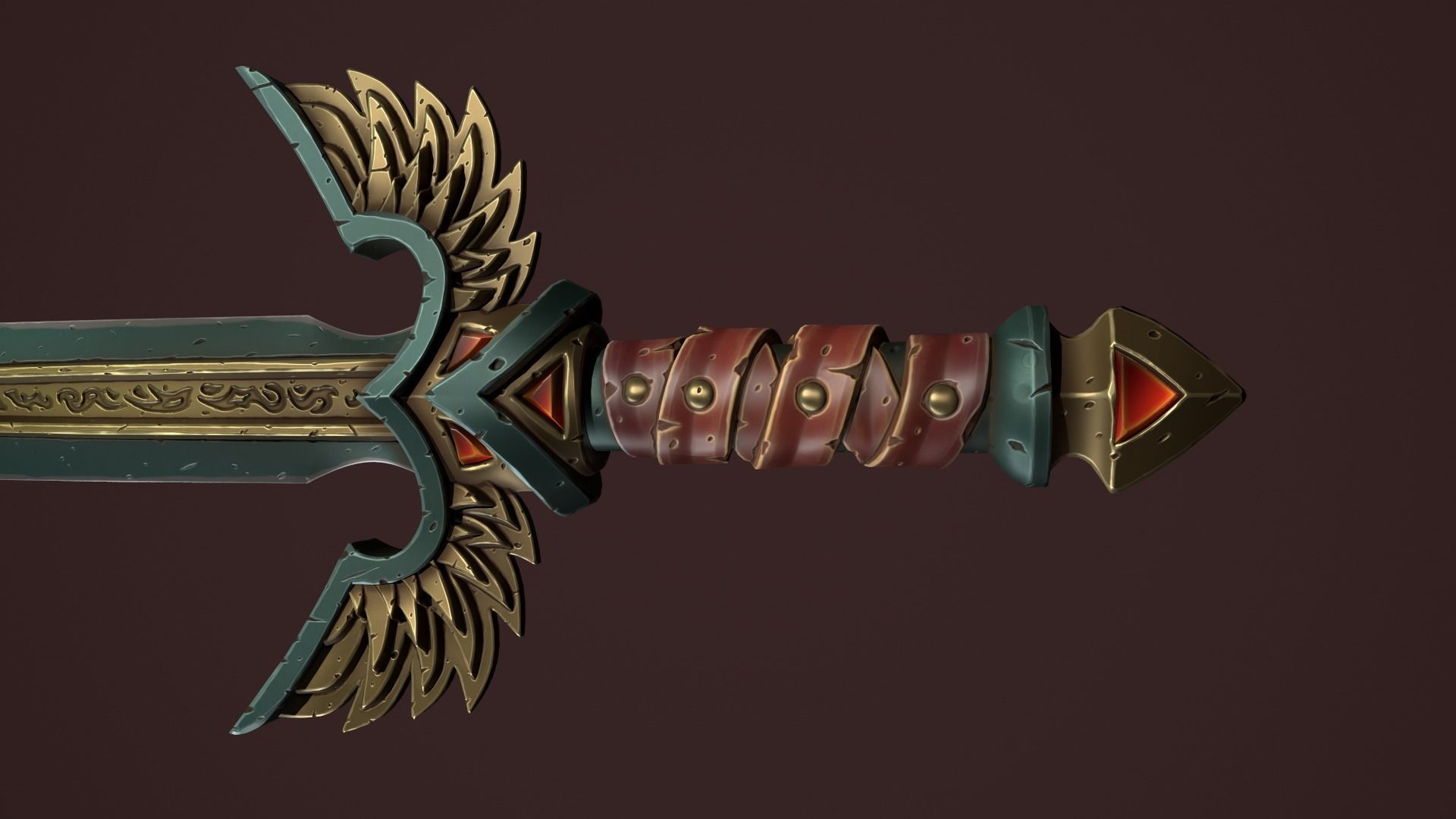 3D model Rune dagger VR / AR / low-poly | CGTrader