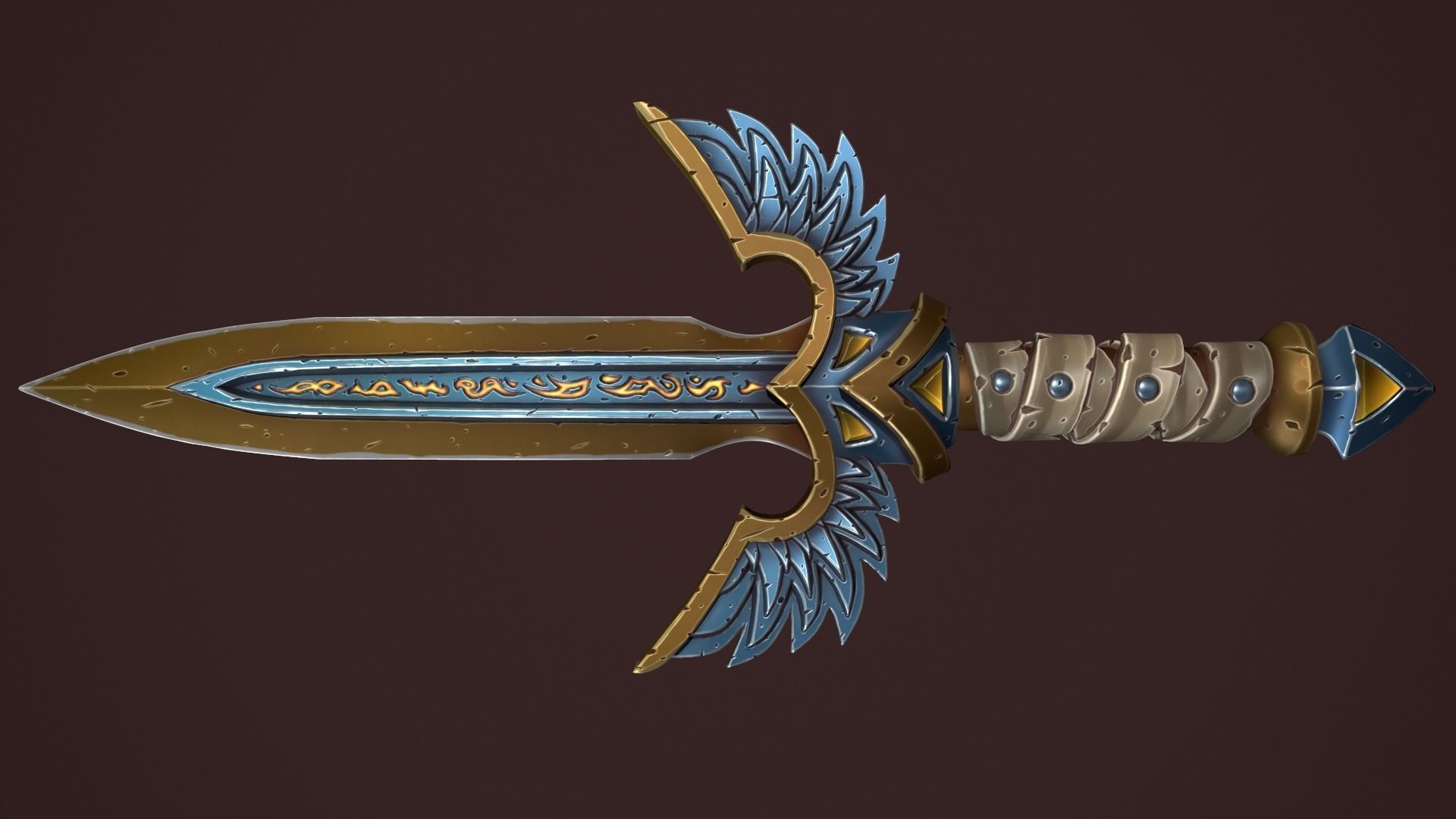 3D model Rune dagger VR / AR / low-poly | CGTrader