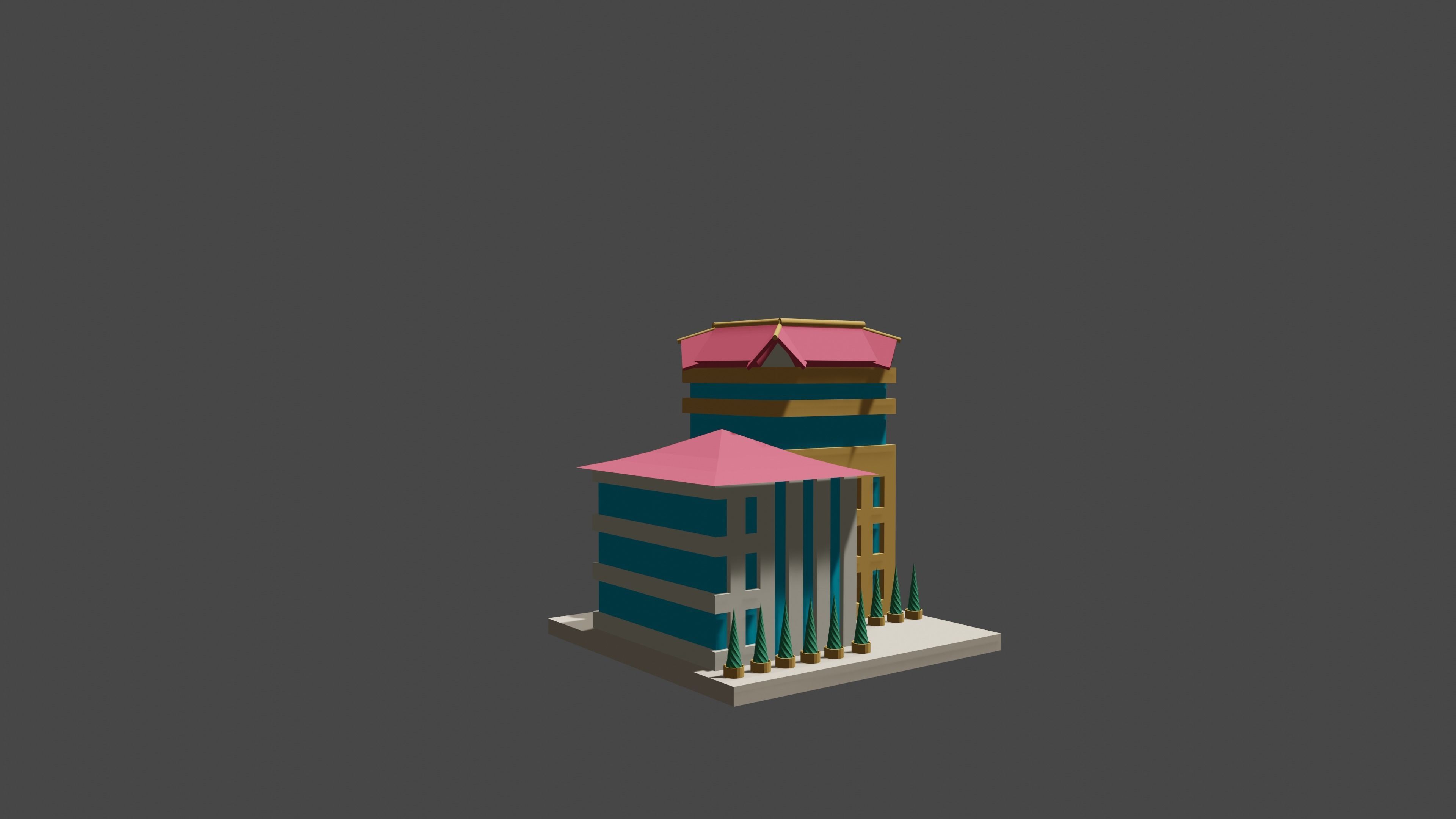 Residential building 8 WOU Kit 3D model | CGTrader