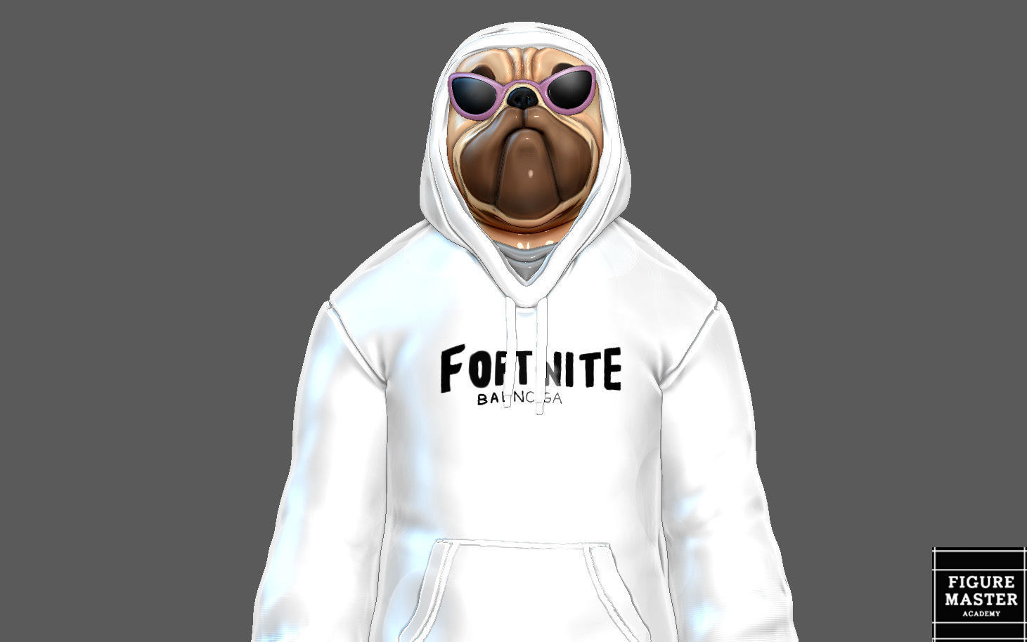 FORTNITE Shady Doggo BULLDOG SKIN CHARACTER ART TOY GAME ANIME 3D model ...