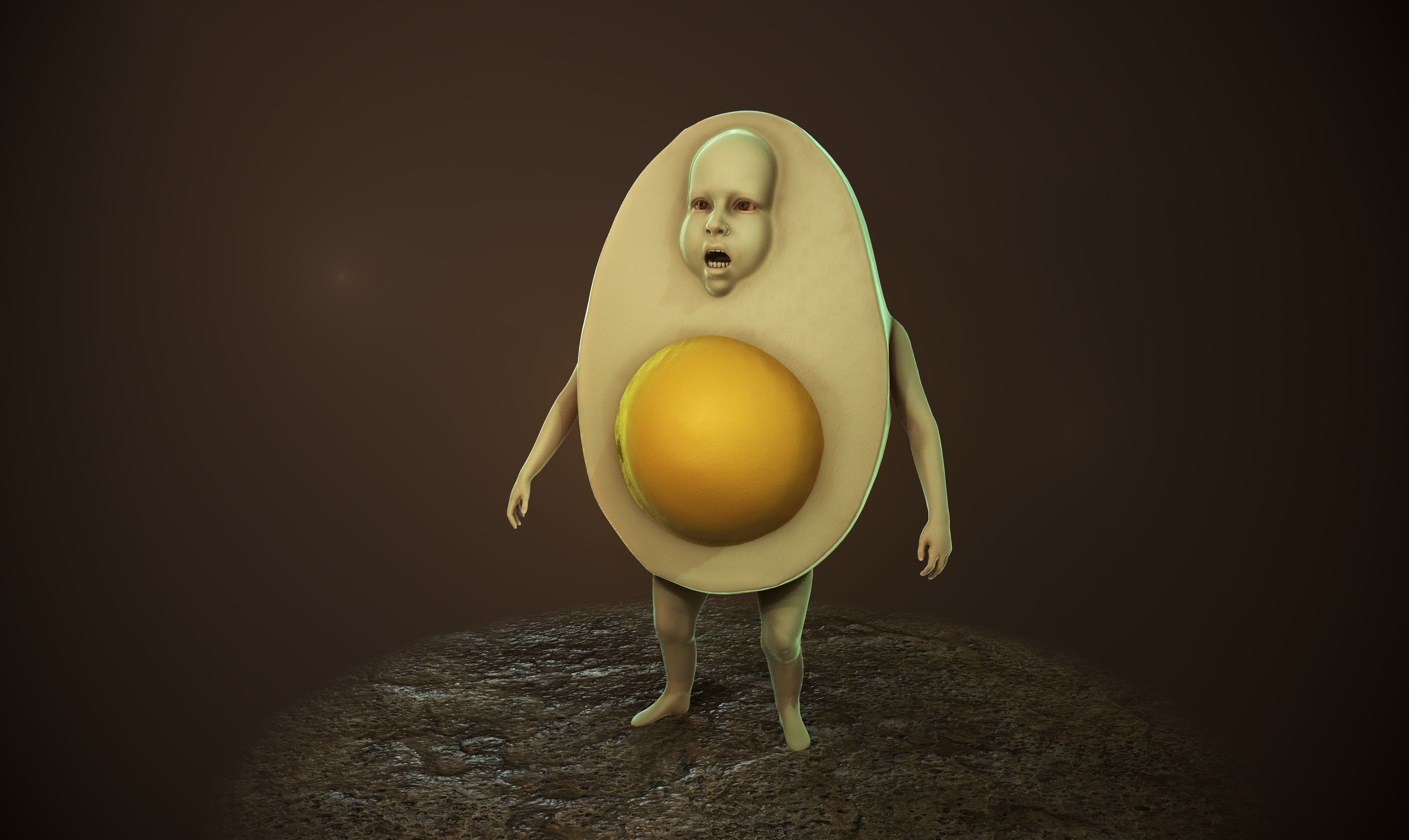 3D model Eggman egg with person inside VR / AR / low-poly rigged | CGTrader