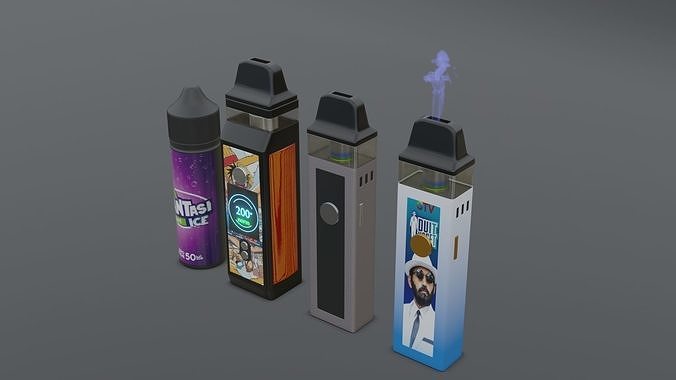 Vape and liquid 3D model | CGTrader