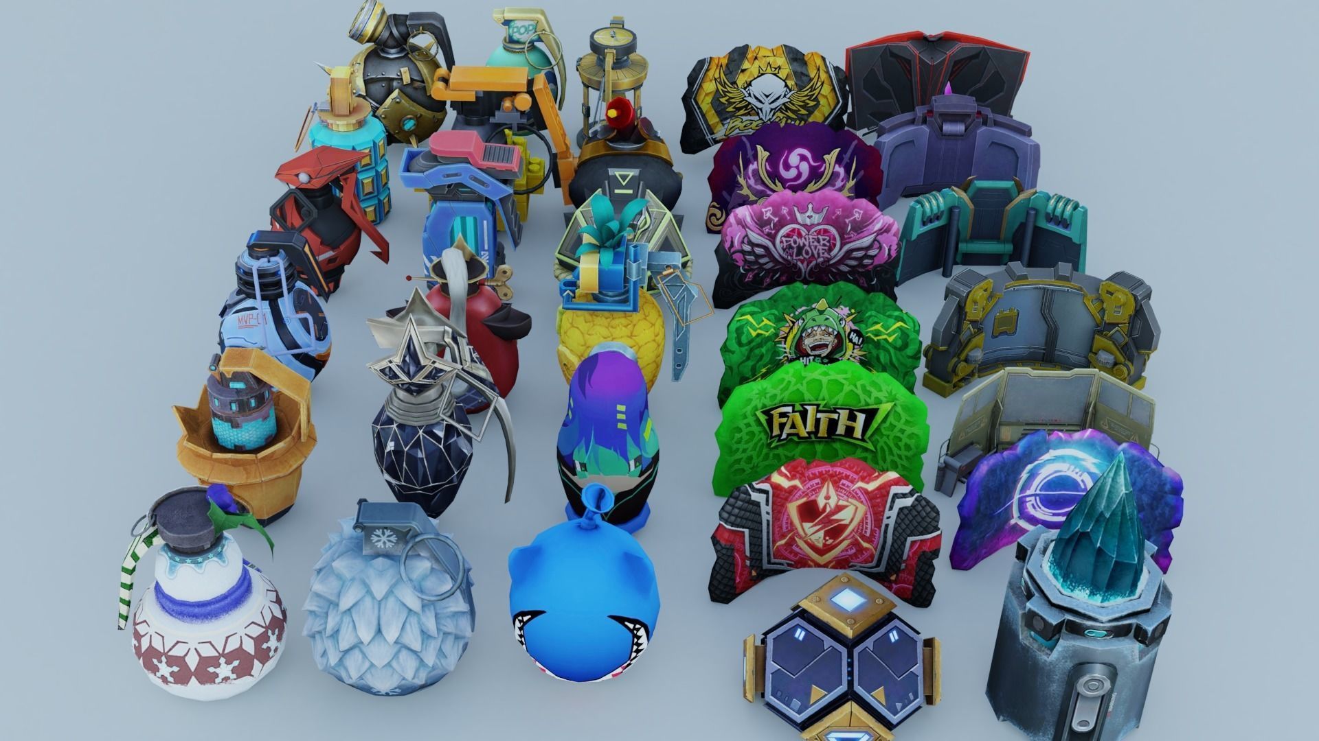 Weapon Grenade Gloo Wall Rifle bomb 3D model | CGTrader