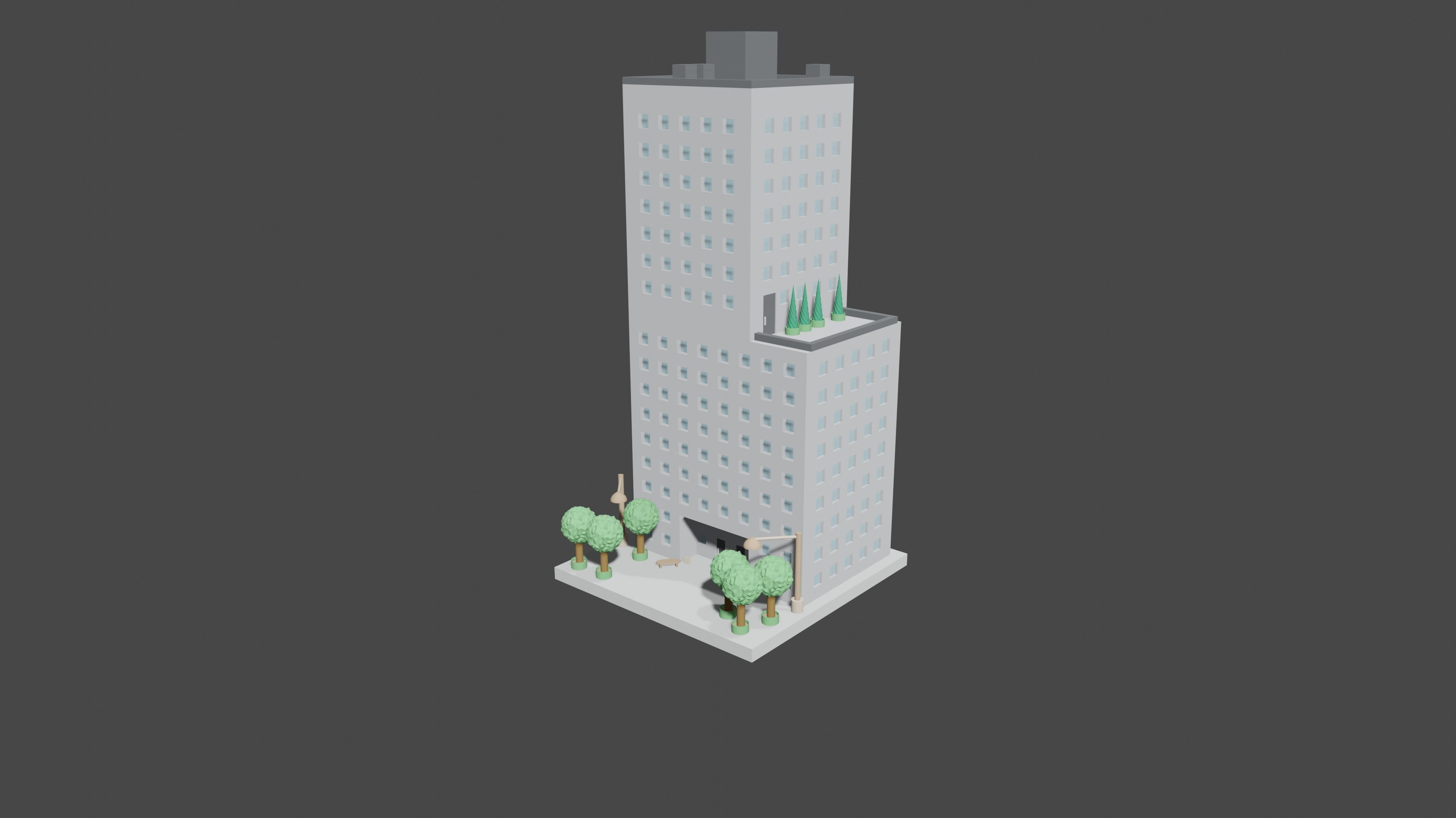 Residential building 21 WOU Kit 3D model | CGTrader