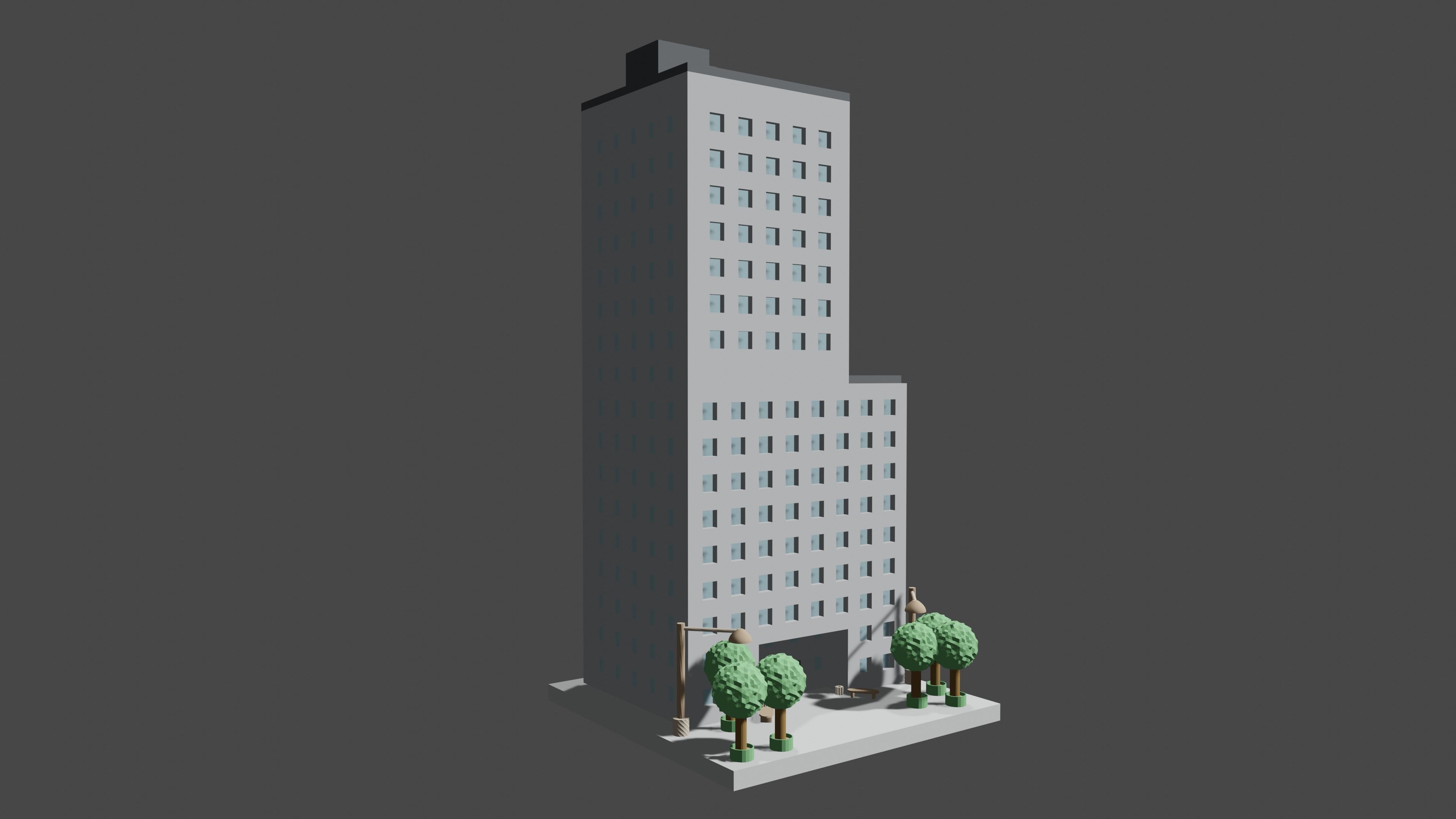 Residential building 21 WOU Kit 3D model | CGTrader