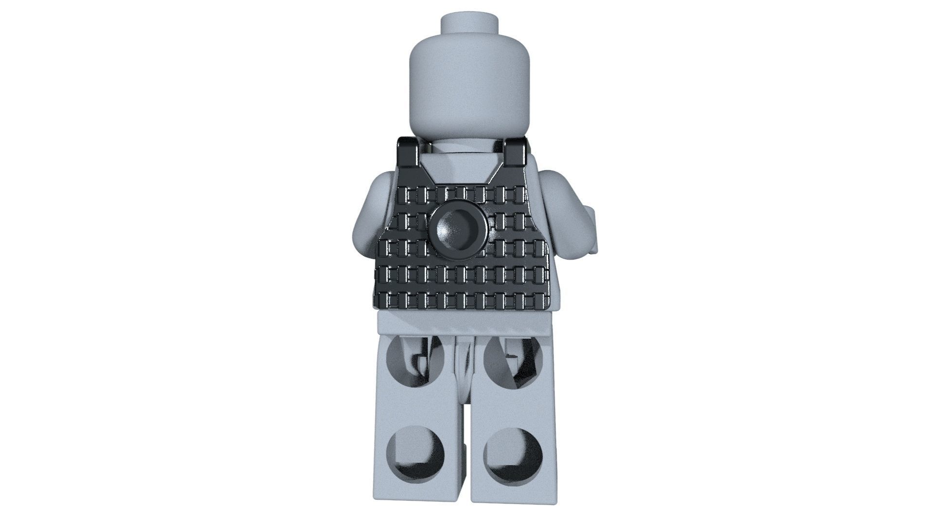Lego body armor matches real object lego brick 3D model | CGTrader