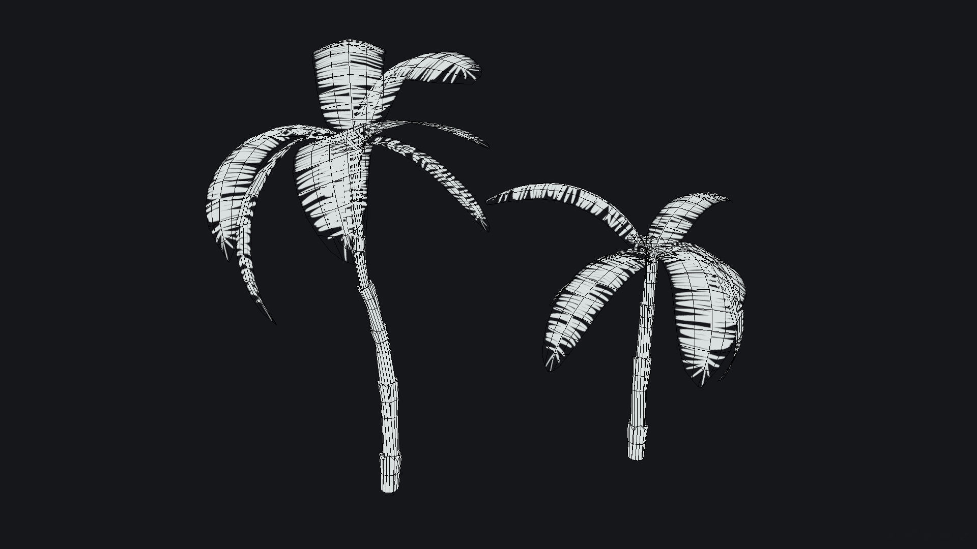 3D model Game Ready Stylized Palm Trees VR / AR / low-poly | CGTrader