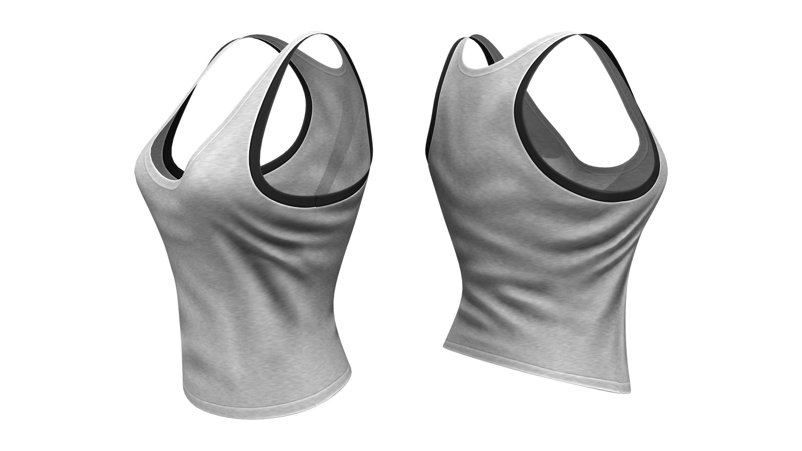 3D model Women Fabric Tank Top VR / AR / low-poly | CGTrader