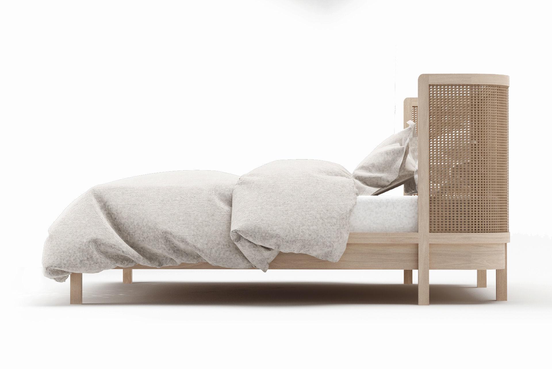 Rattan Bed free 3D model | CGTrader