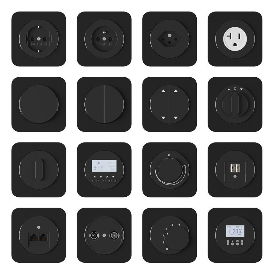 3D model Berker Serie R1 Glass VR / AR / low-poly | CGTrader