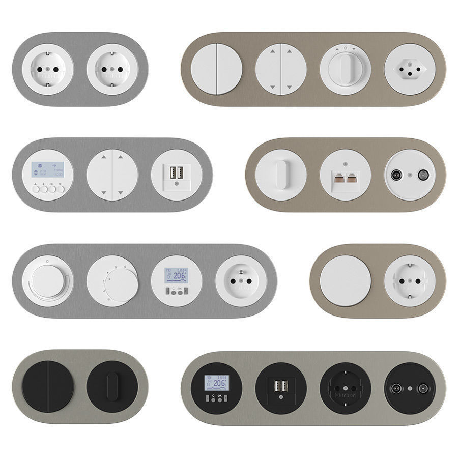 3D model Berker R classic Stainless steel and aluminum VR / AR / low ...