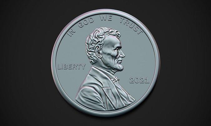 Lincoln Coin 3D model 3D printable | CGTrader