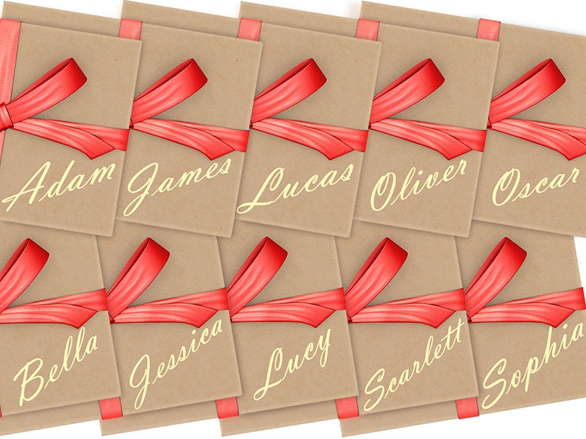 3D model Gift Boxes With Names VR / AR / low-poly | CGTrader