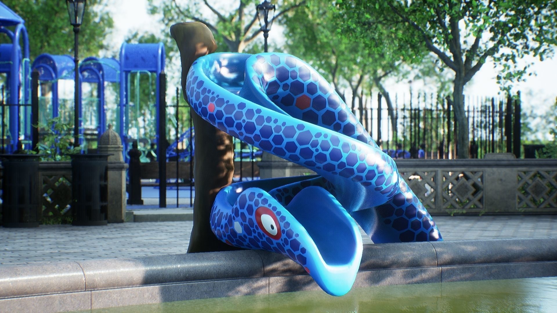 3D model 3D low poly PBR water snake slide VR / AR / low-poly | CGTrader