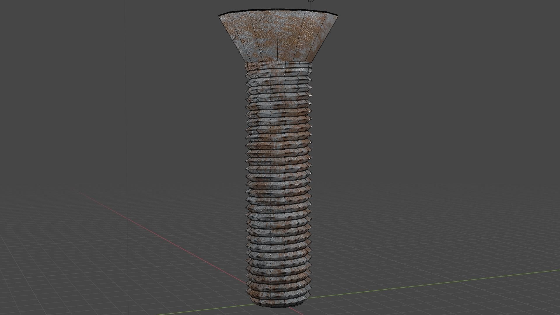 3D model 3D Low Poly Rusted Countersunk Bolt Baked VR / AR / low-poly ...
