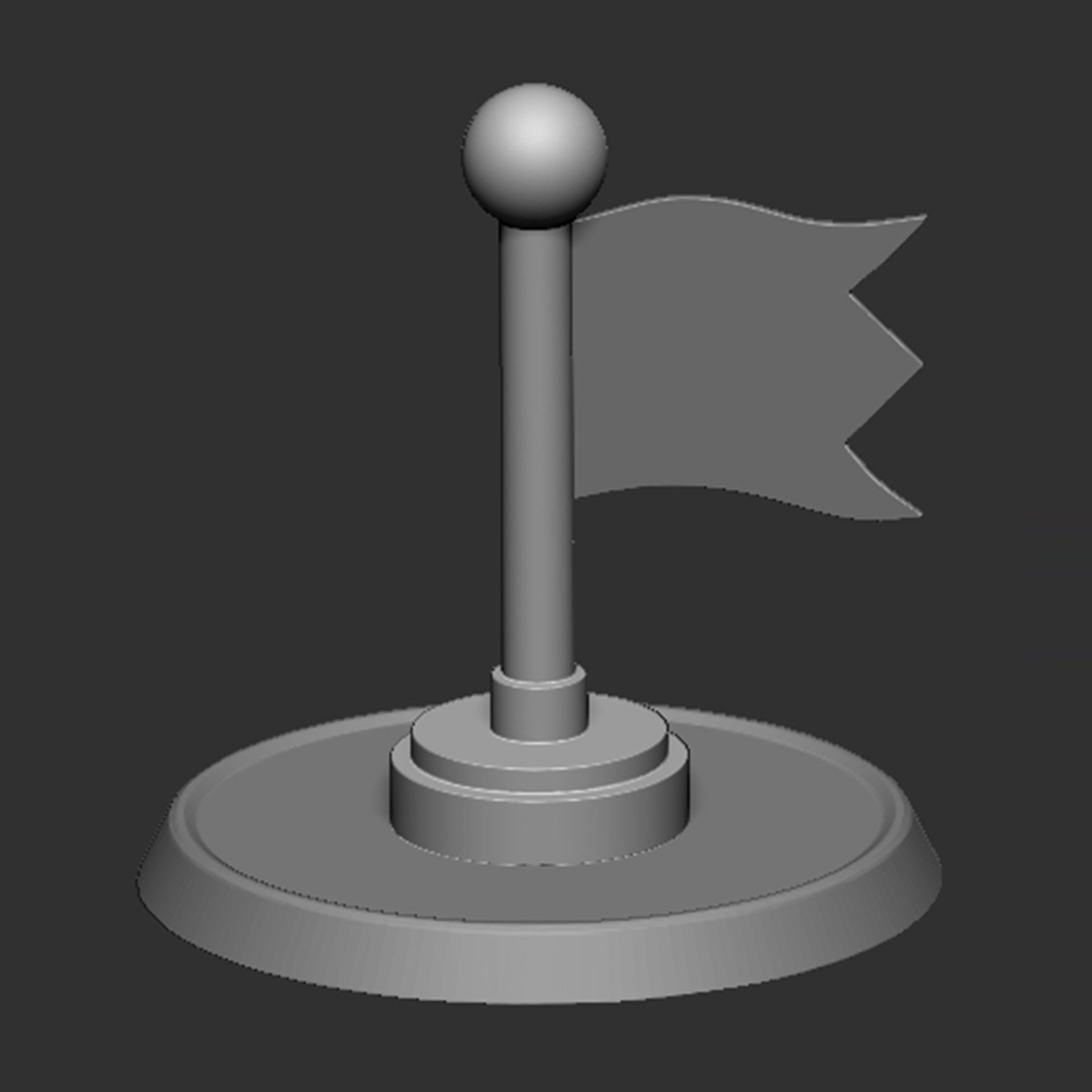 Checkpoint Flag Mario Based 3D model 3D printable | CGTrader
