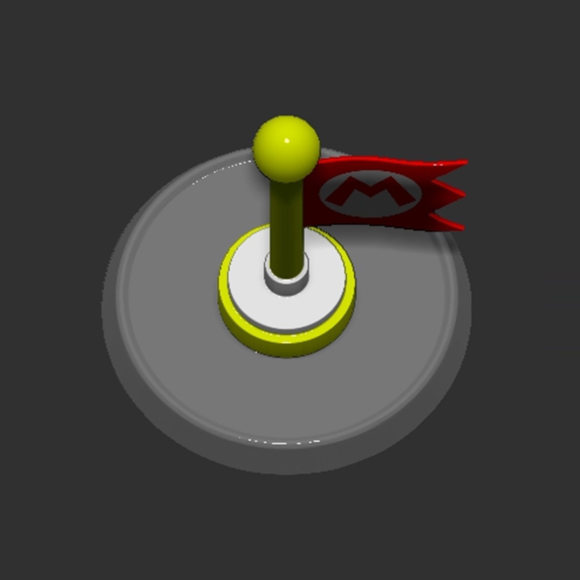 Checkpoint Flag Mario Based 3D model 3D printable | CGTrader