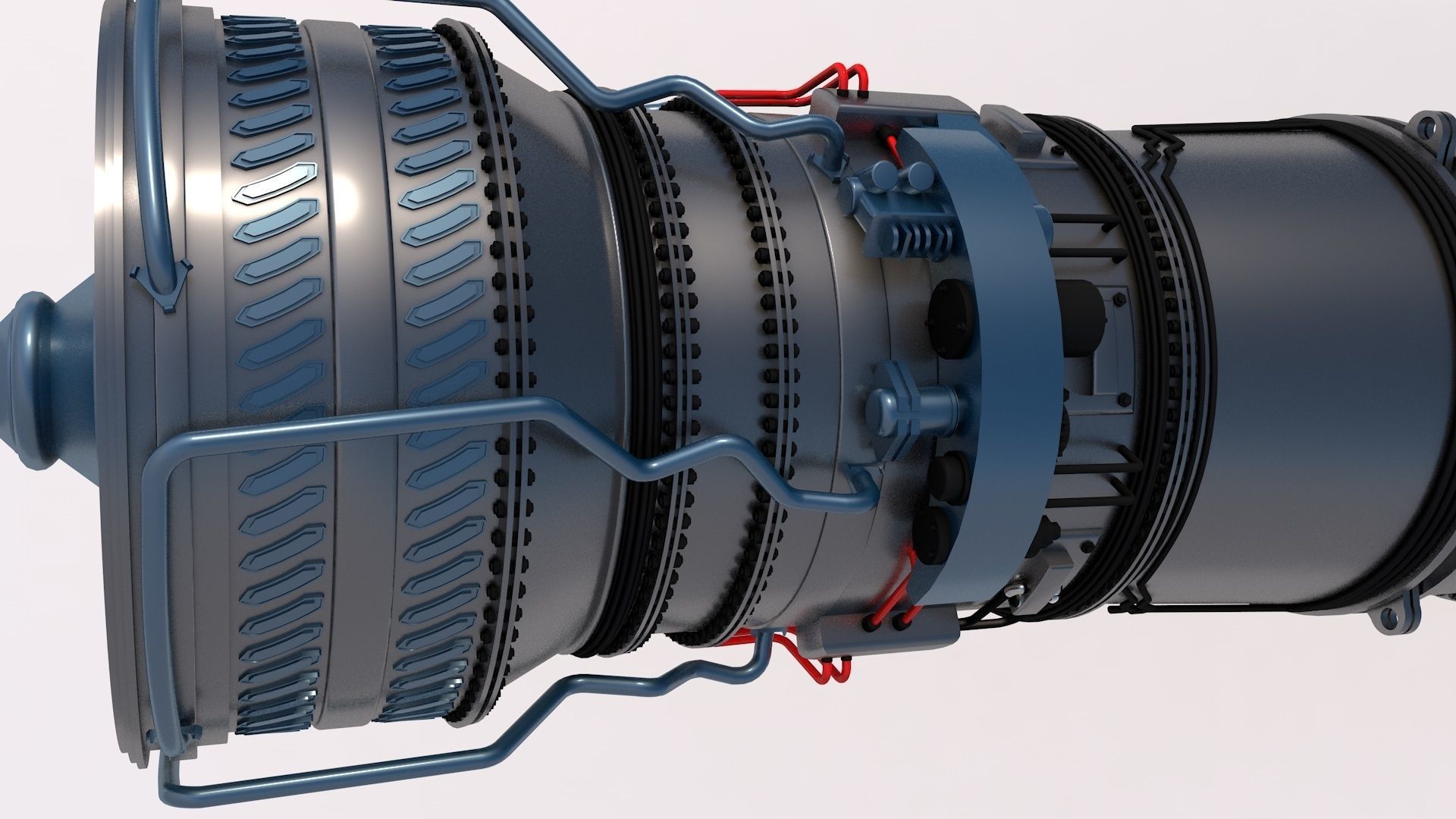 jet engine Military Turbofan 3D model | CGTrader