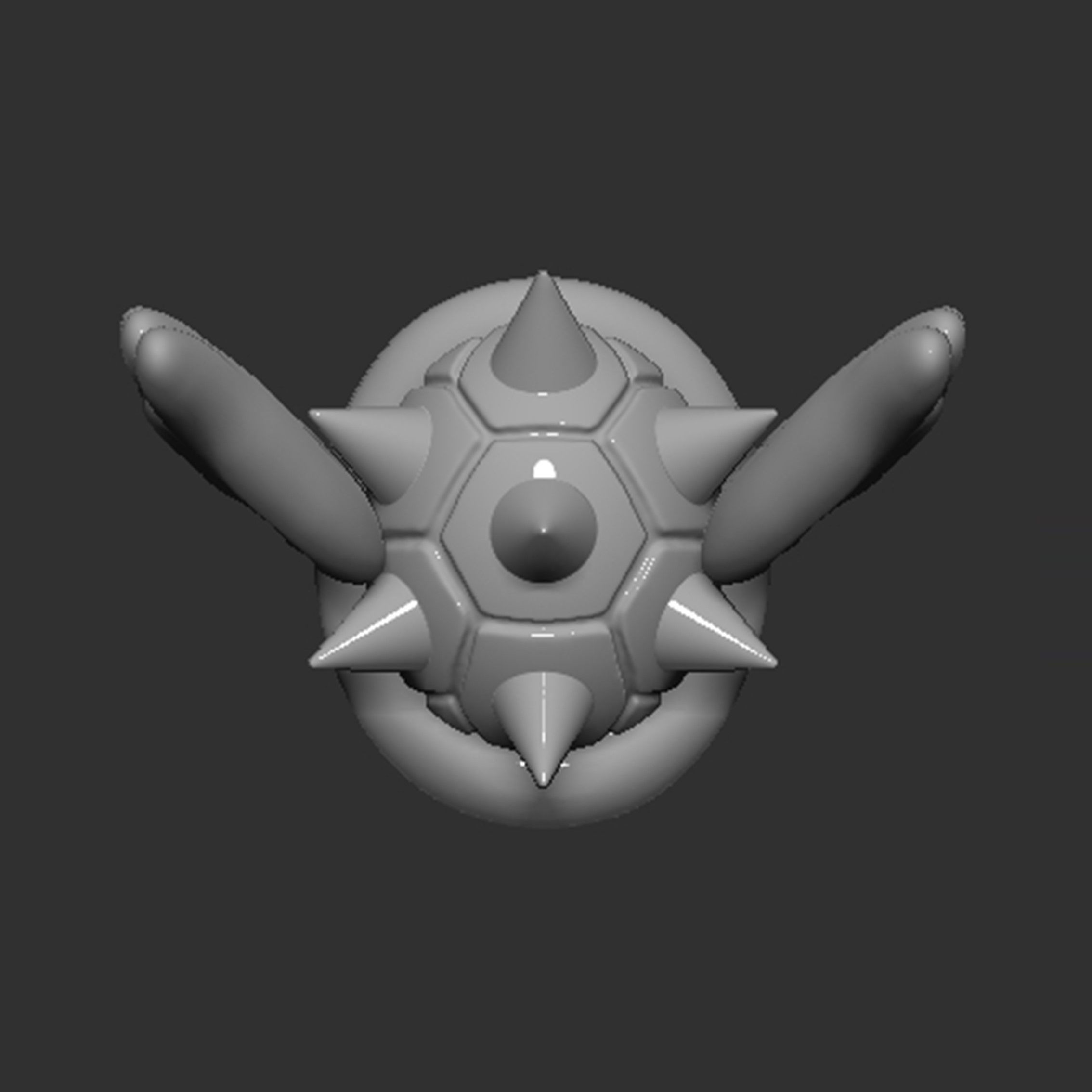 Mario Tortoise Shell with Spiny and Wings 3D model 3D printable | CGTrader