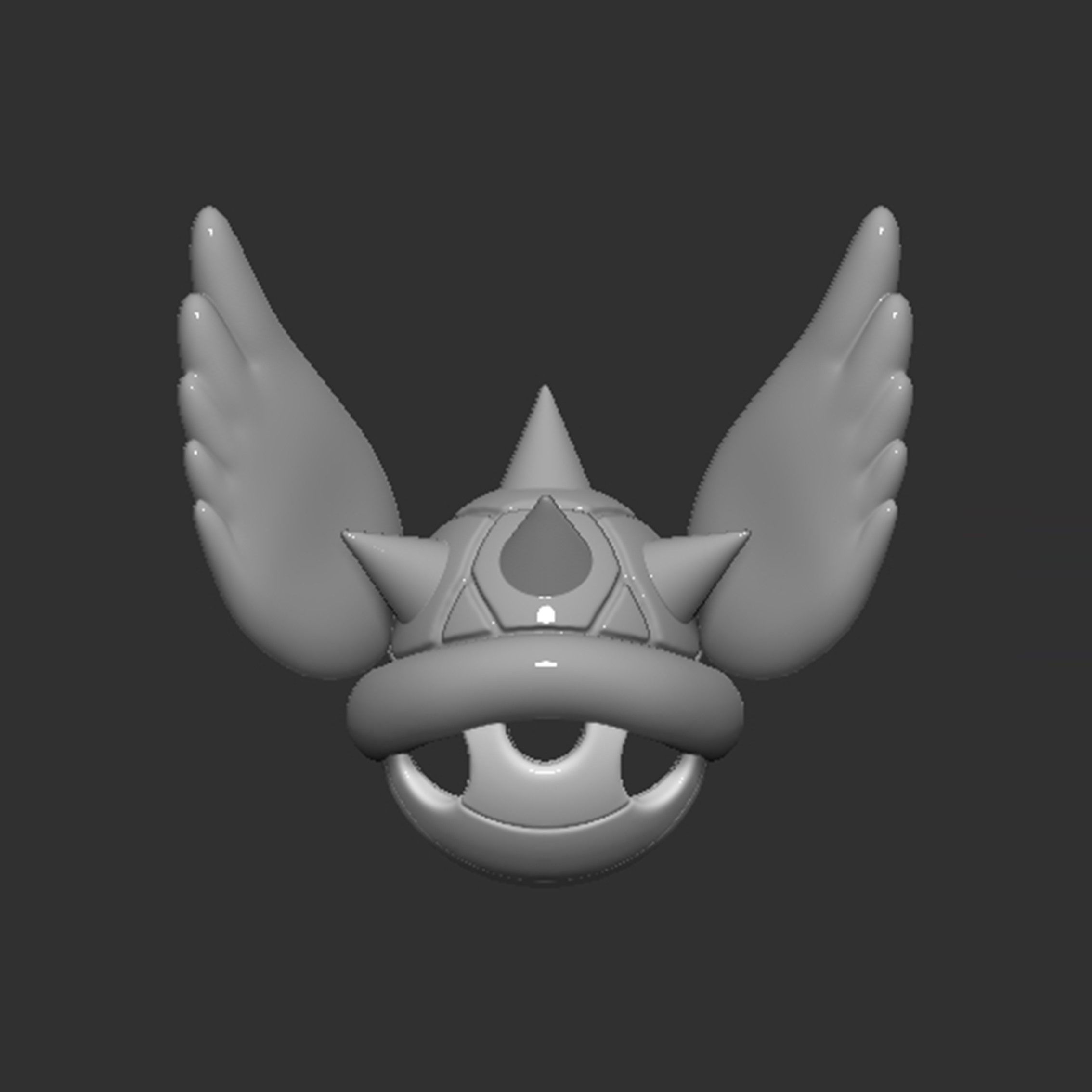 Mario Tortoise Shell with Spiny and Wings 3D model 3D printable | CGTrader