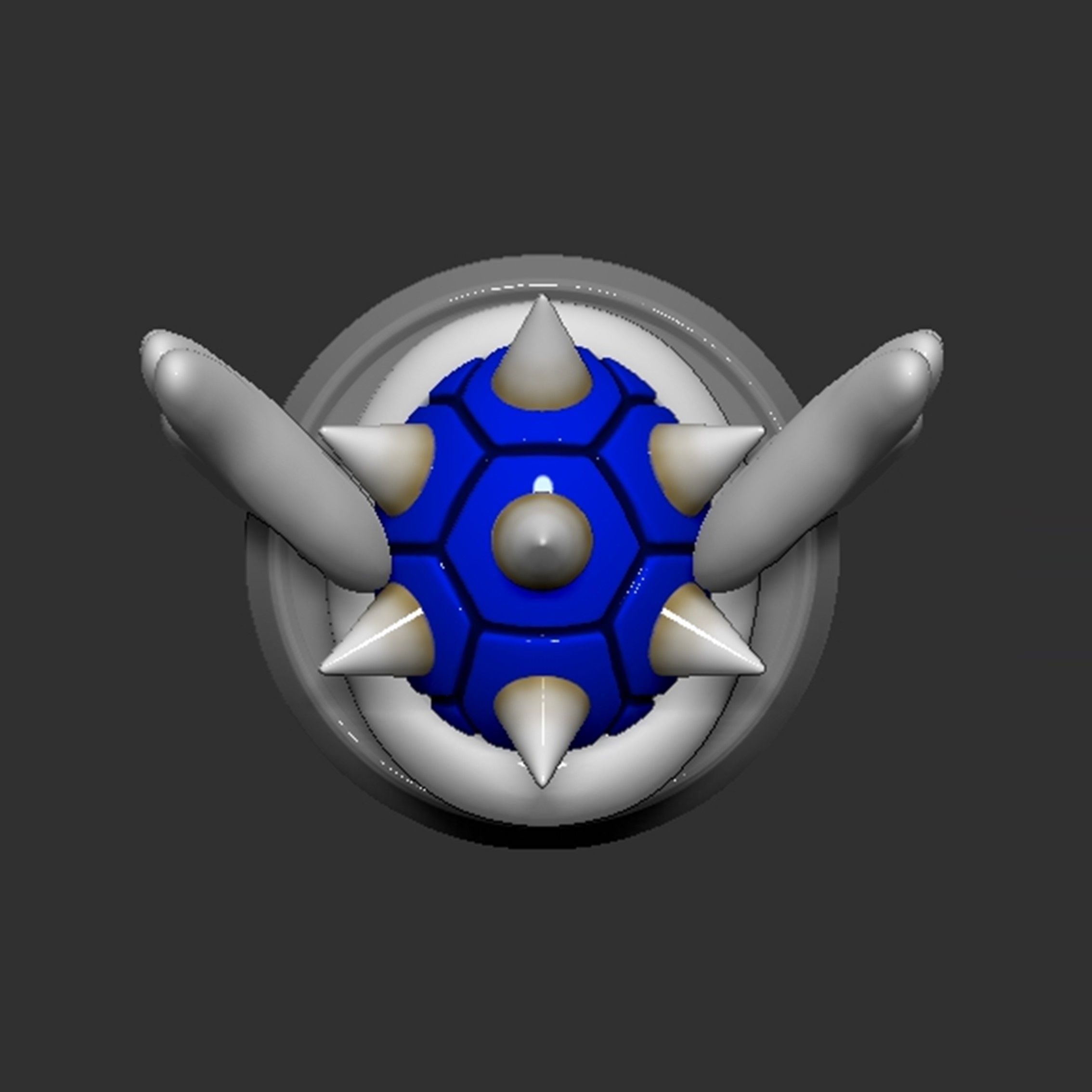 Mario Tortoise Shell with Spiny and Wings Based 3D model 3D printable ...