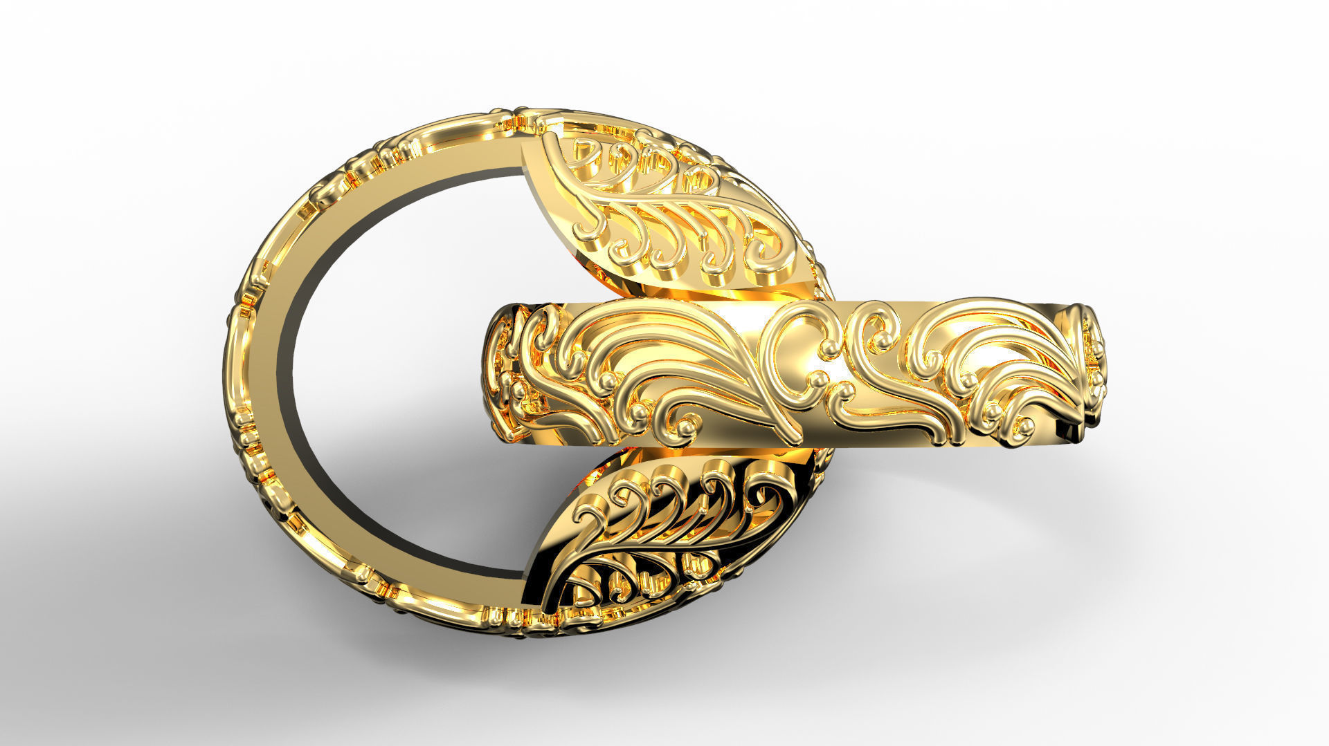 Tulip link chain bracelet 9ct gold 3D model 3D printable | CGTrader