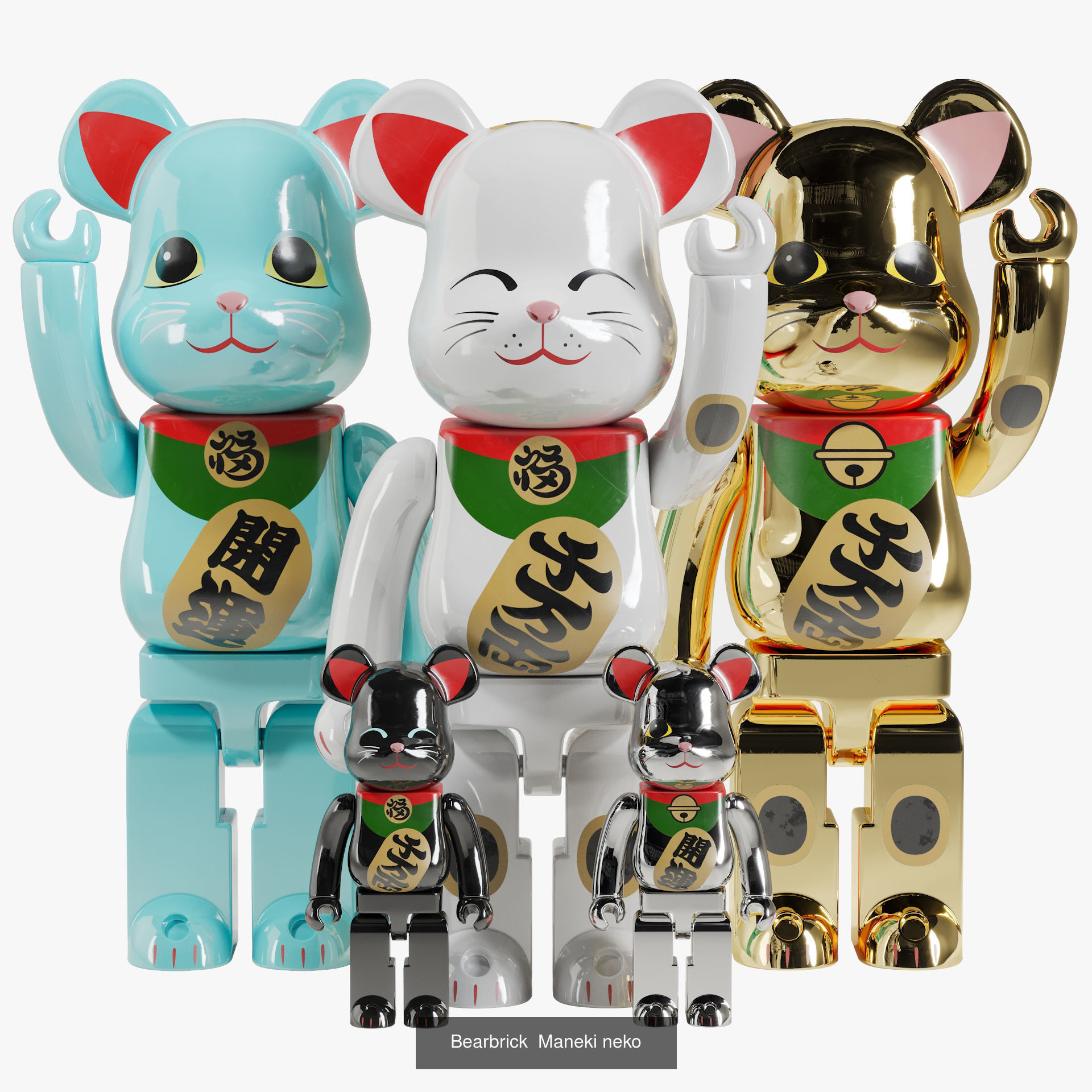 3D Model Collection Bearbrick 2 VR / AR / low-poly | CGTrader