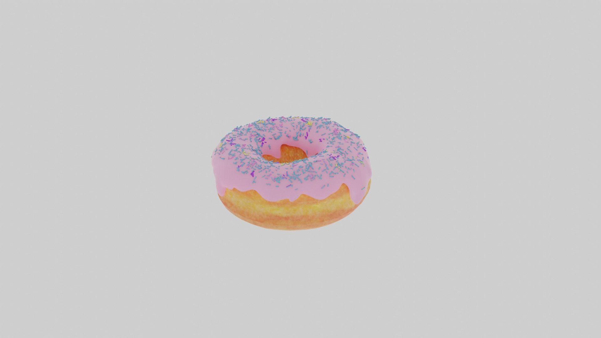 Vanilla Donut - Texture and Animation 3D model animated rigged | CGTrader