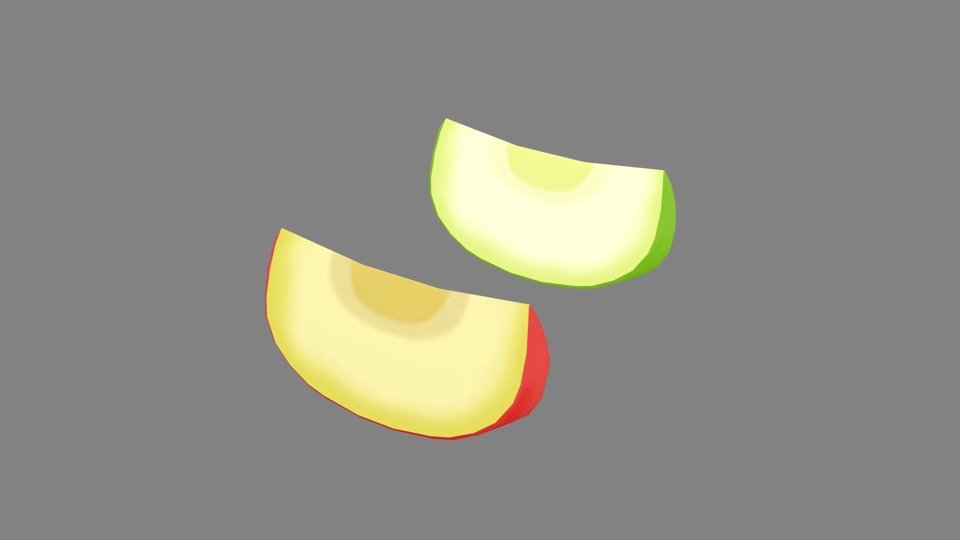 3D model Cartoon apple slice VR / AR / low-poly | CGTrader
