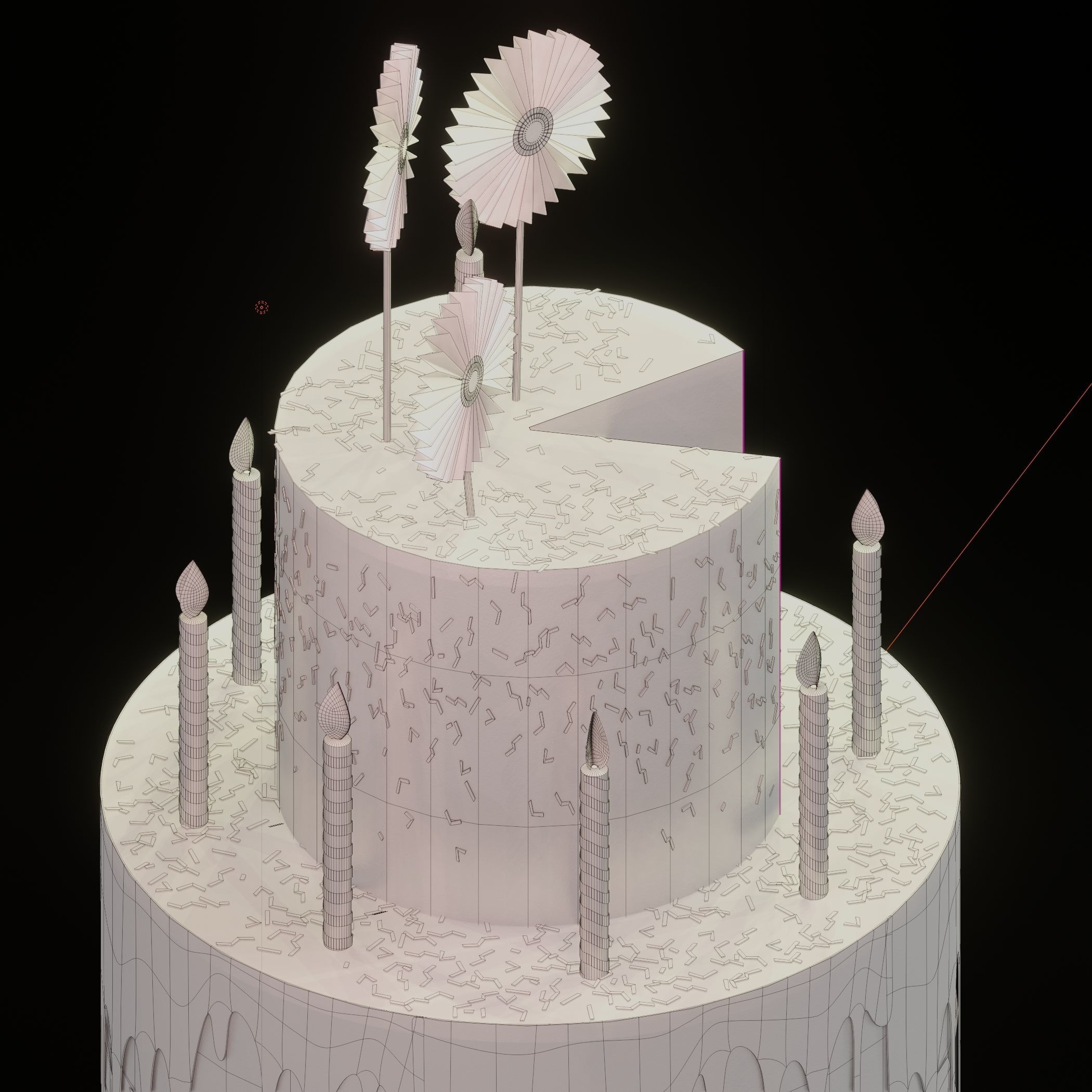 3D model stylized paper cake model VR / AR / low-poly | CGTrader