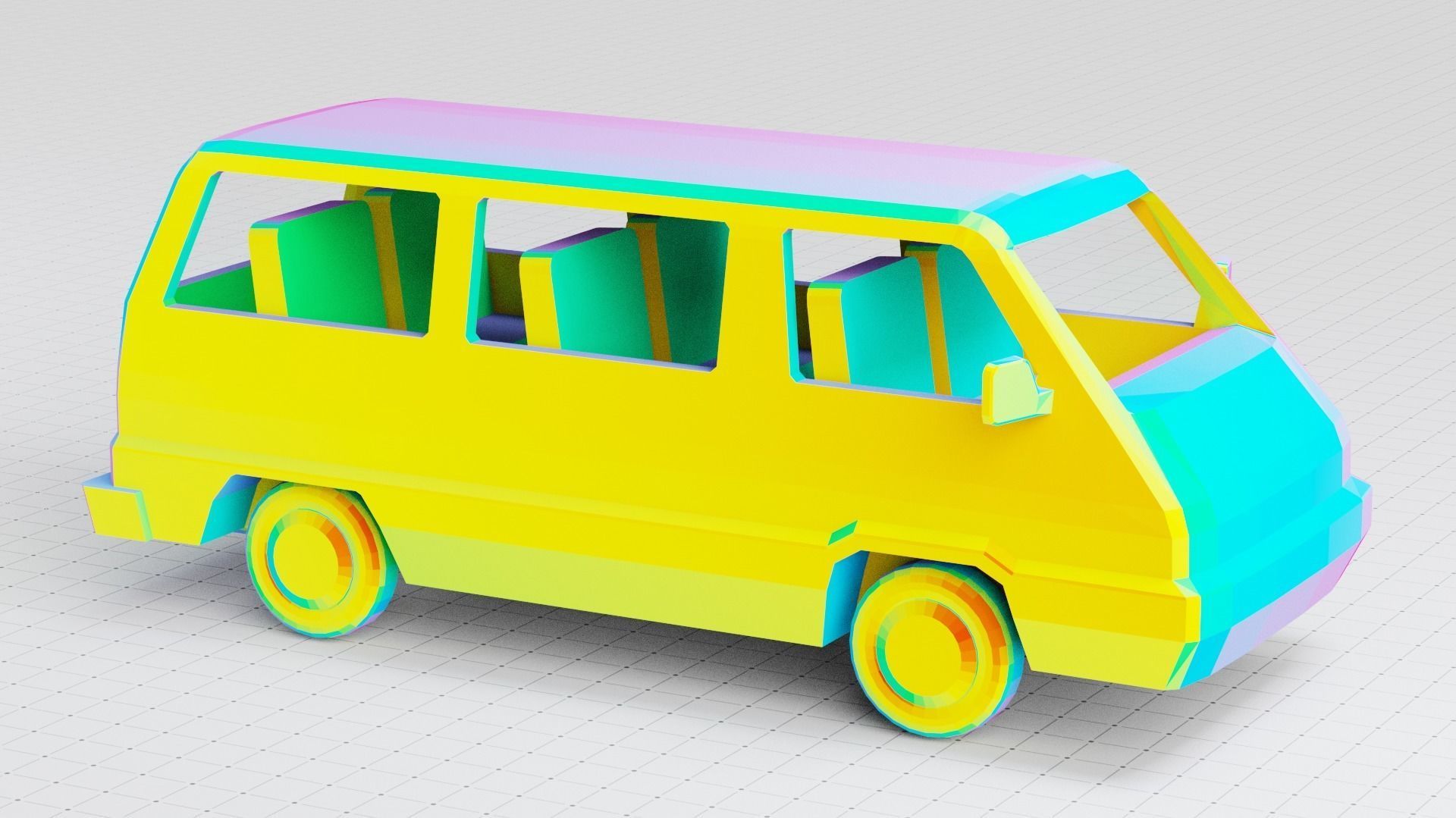 3D model Low Poly Van Vehicle VR / AR / low-poly | CGTrader