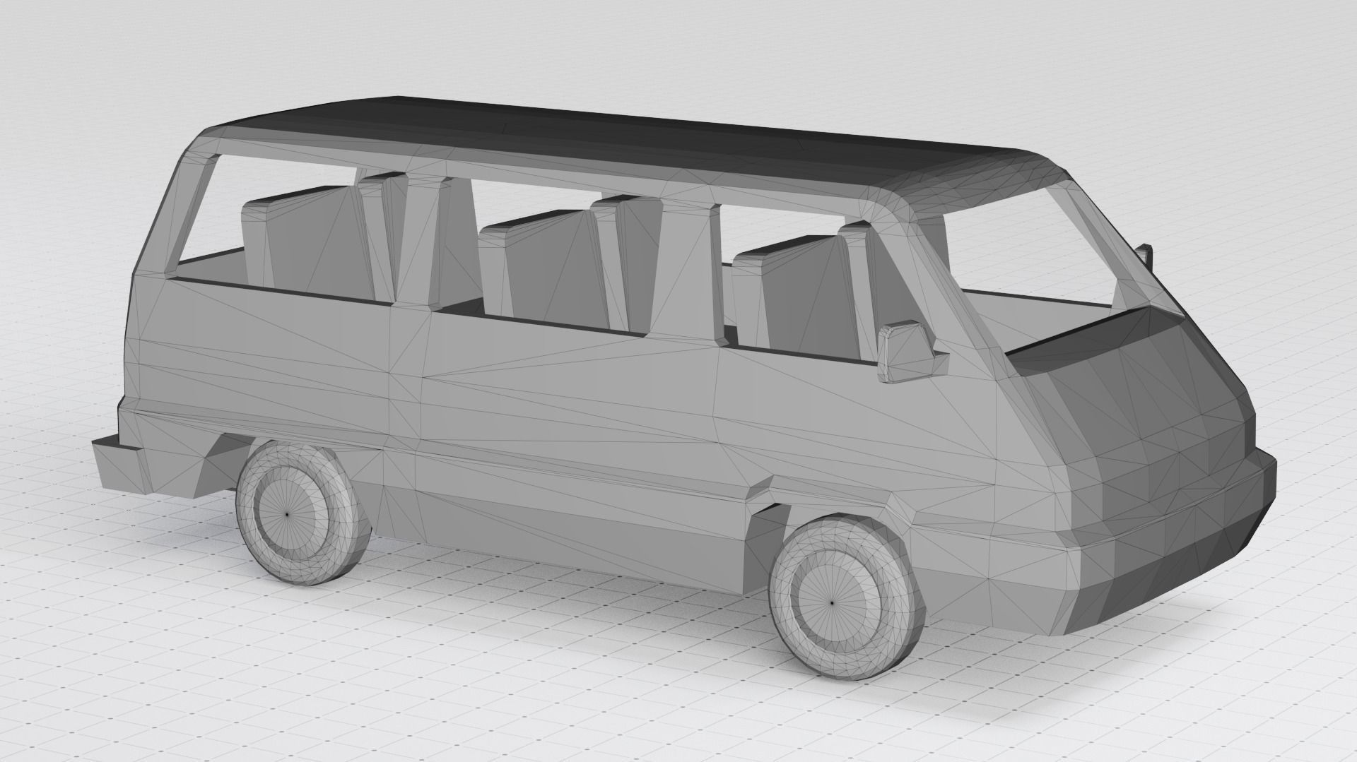 3D model Low Poly Van Vehicle VR / AR / low-poly | CGTrader