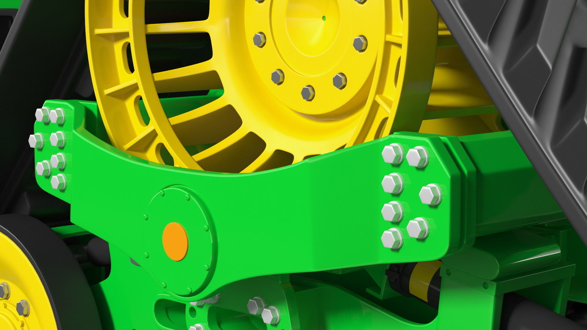 John Deere Four Track 9RX Series Tractor Clean 3D model | CGTrader