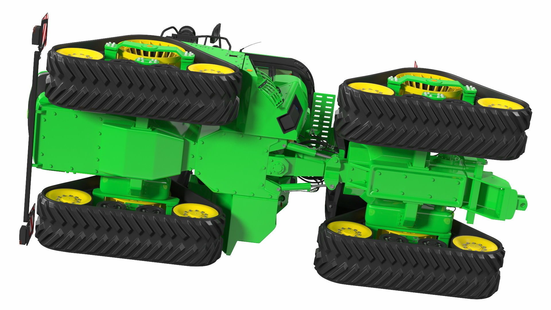 John Deere Four Track 9RX Series Tractor Clean 3D model | CGTrader