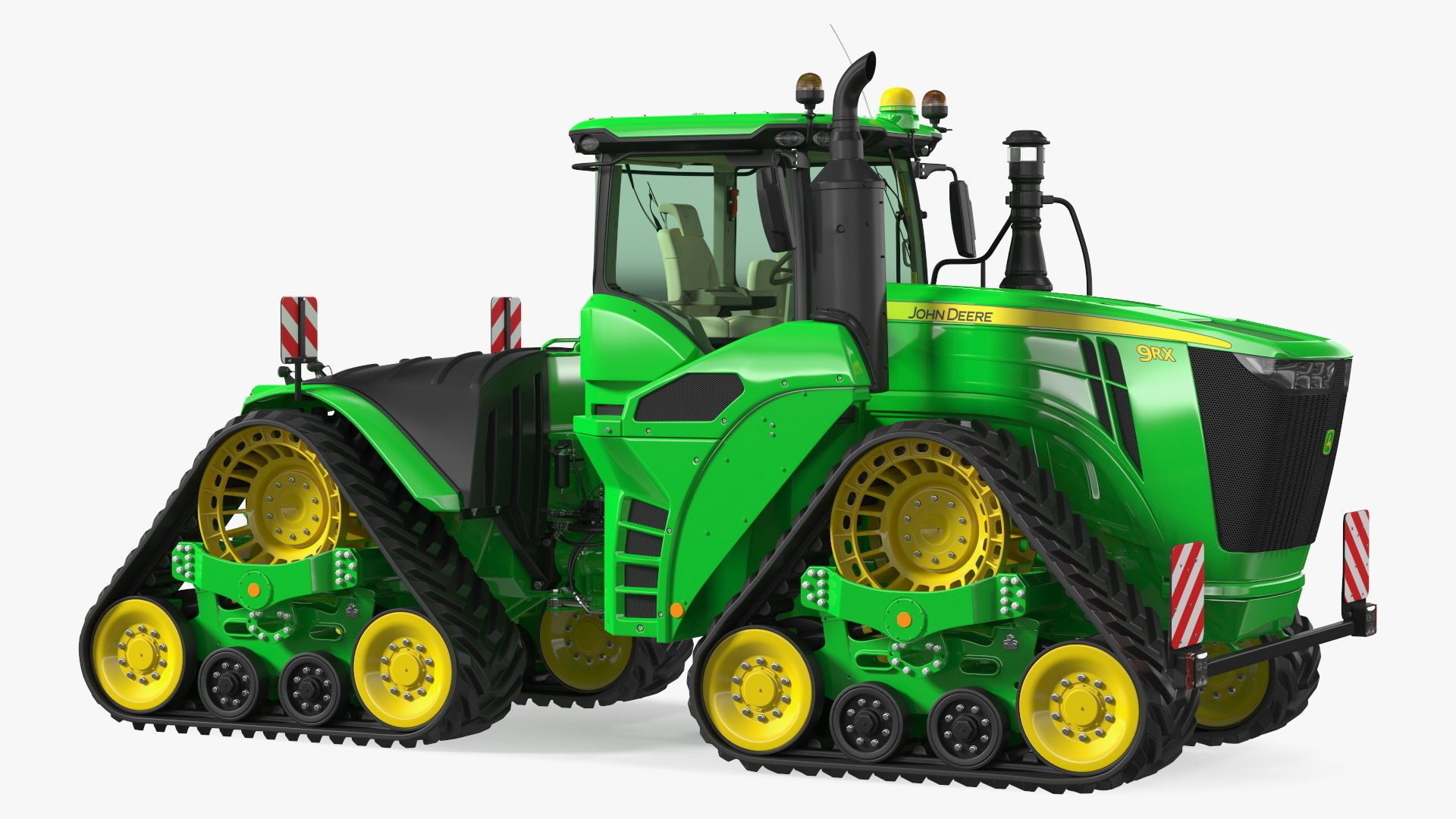 John Deere Four Track 9RX Series Tractor Clean 3D model | CGTrader