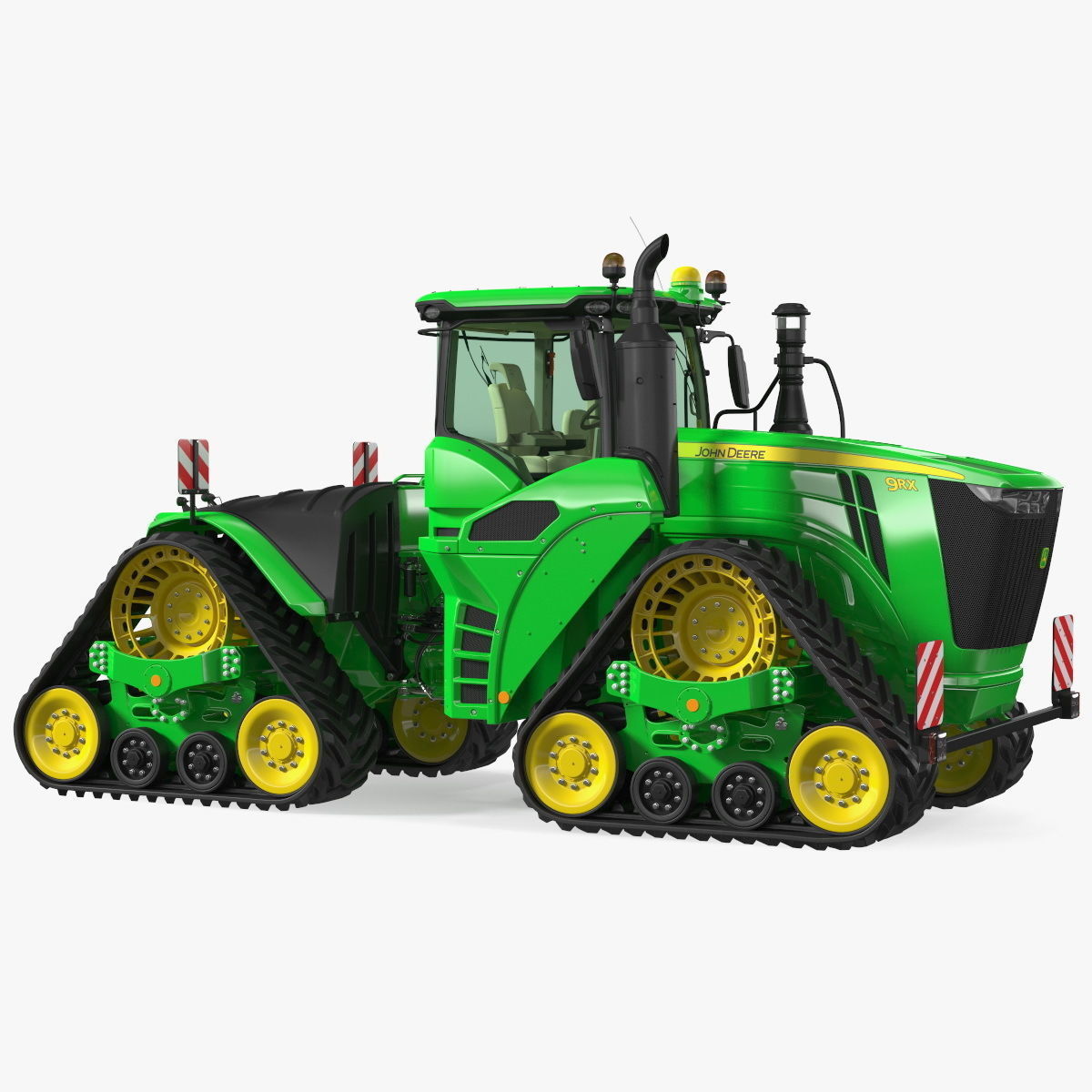 John Deere Four Track 9RX Series Tractor Clean 3D model | CGTrader