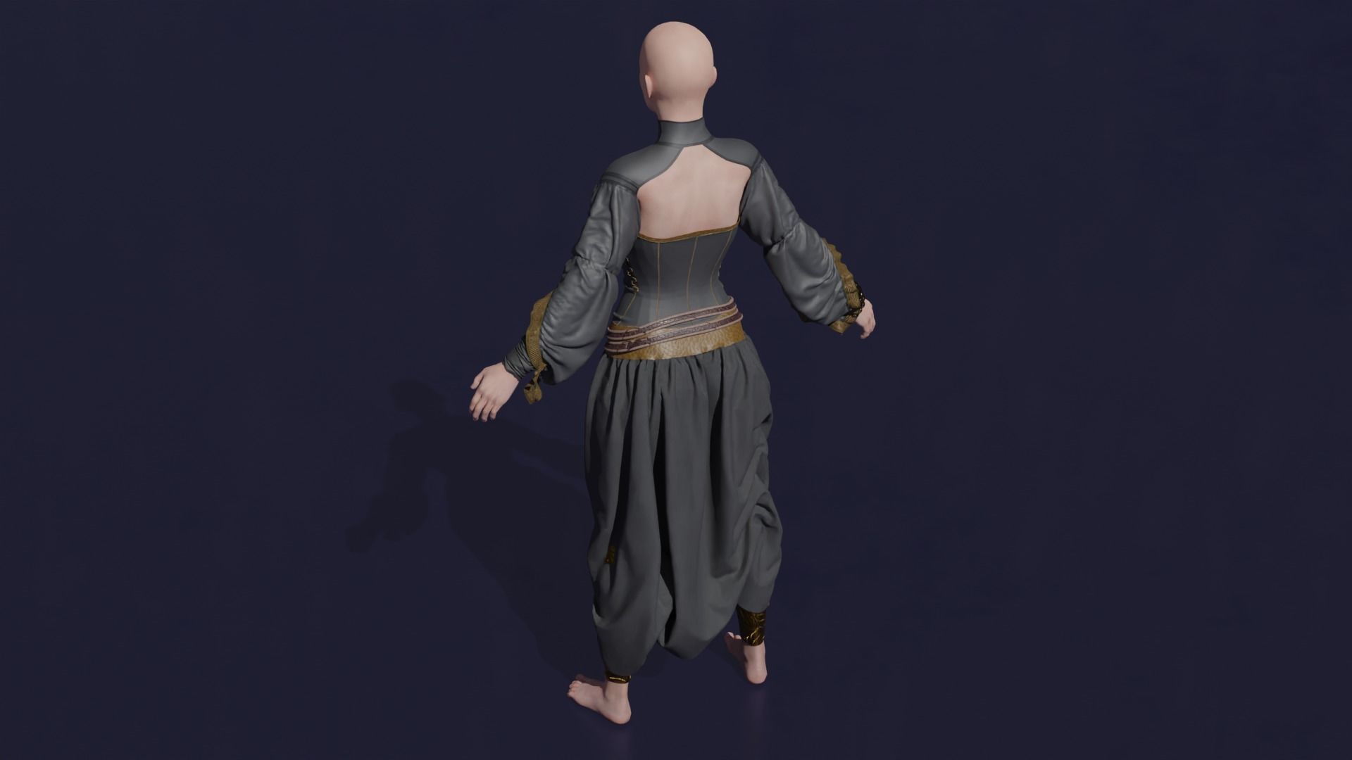 Cloak of the wizard 3D model rigged | CGTrader