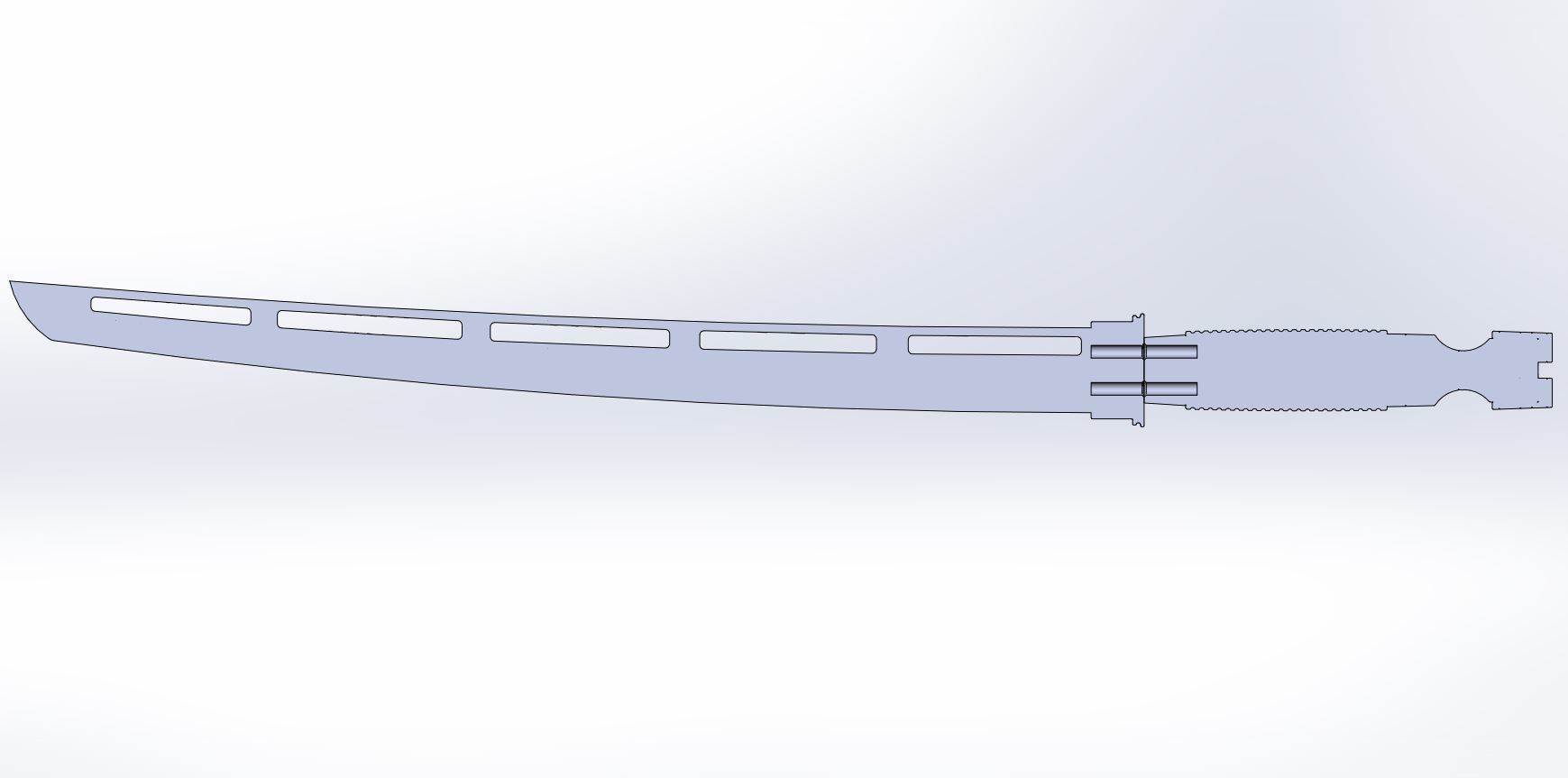 Sword of Hawkeye Ronin Scale 1 to 6 from Avengers Endgame 3D model 3D ...
