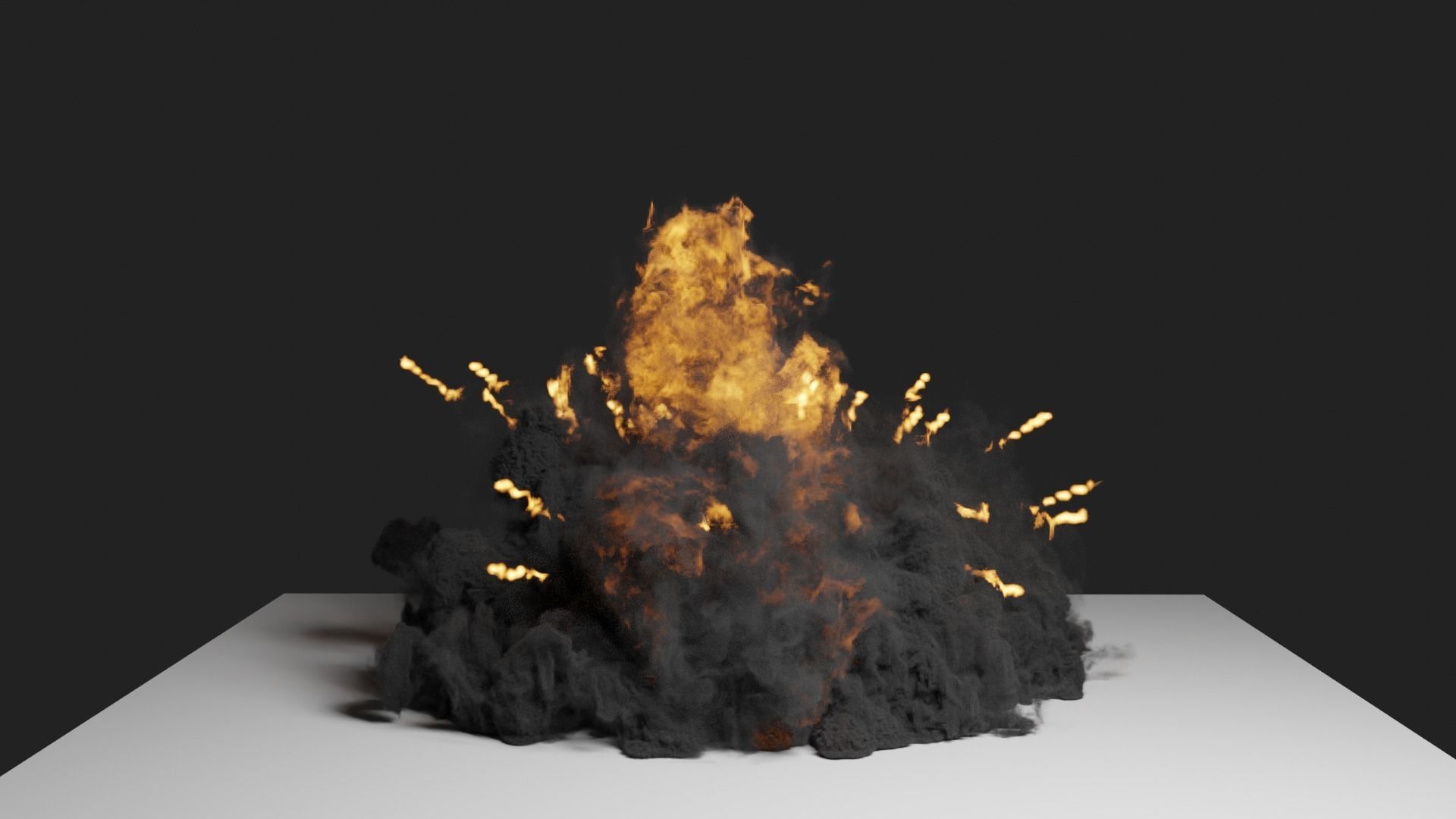 3D model Grenade Dust Explosion Simulation VR / AR / low-poly | CGTrader