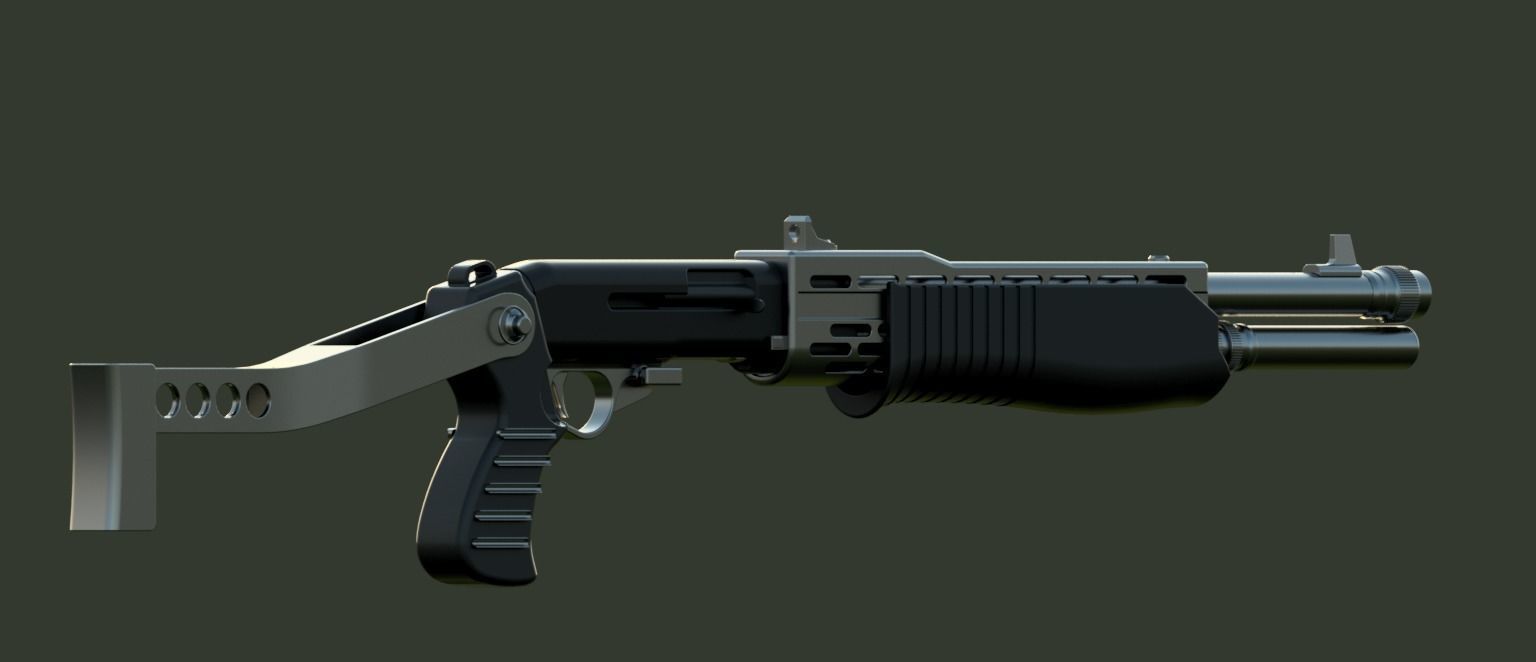 Franchi SPAS-12 shotgun 3D model 3D model | CGTrader