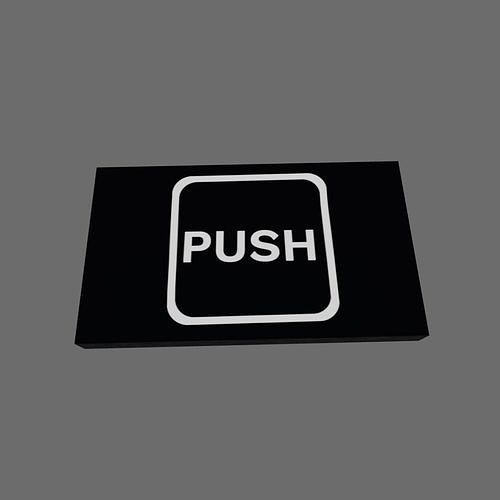 3D model Sign push VR / AR / low-poly | CGTrader