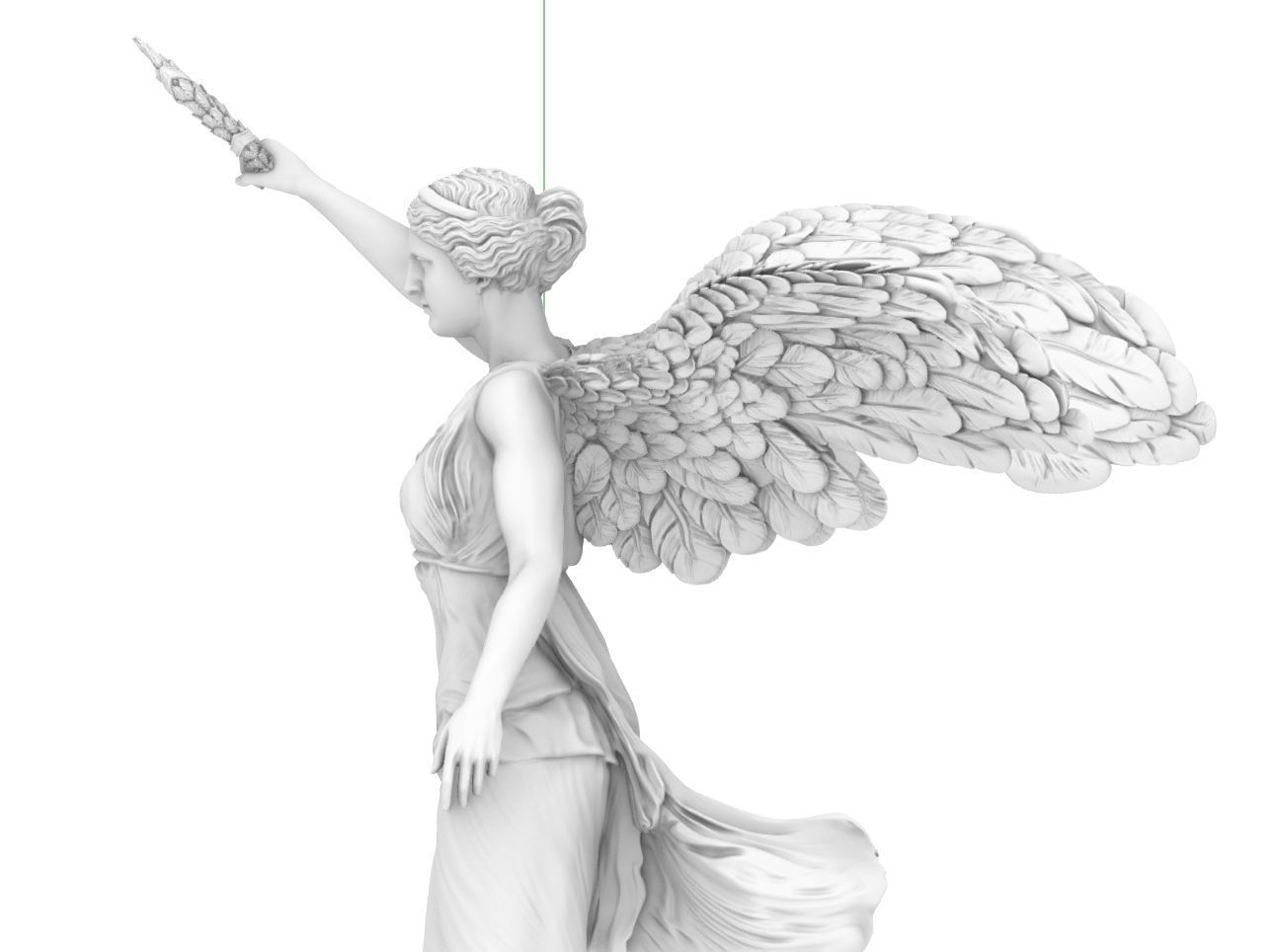 victory winged nikh sculpture 3D model 3D printable | CGTrader