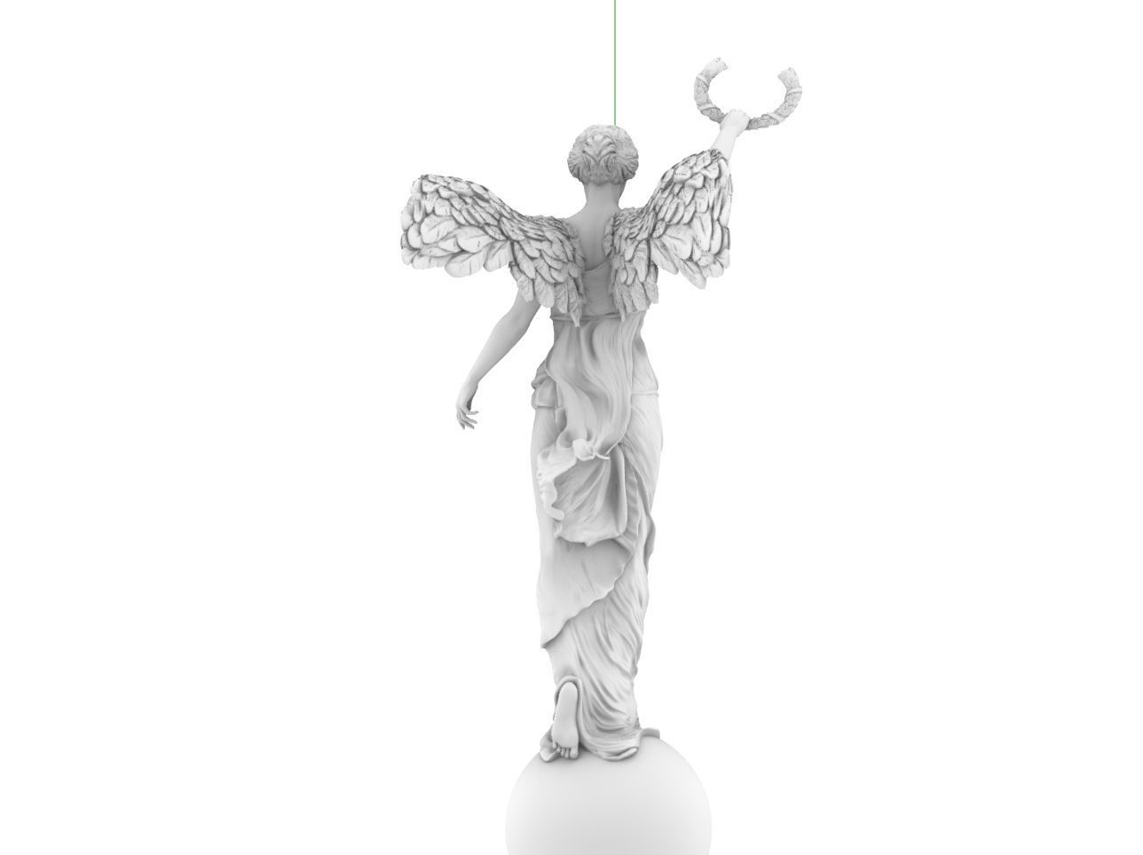 victory winged nikh sculpture 3D model 3D printable | CGTrader
