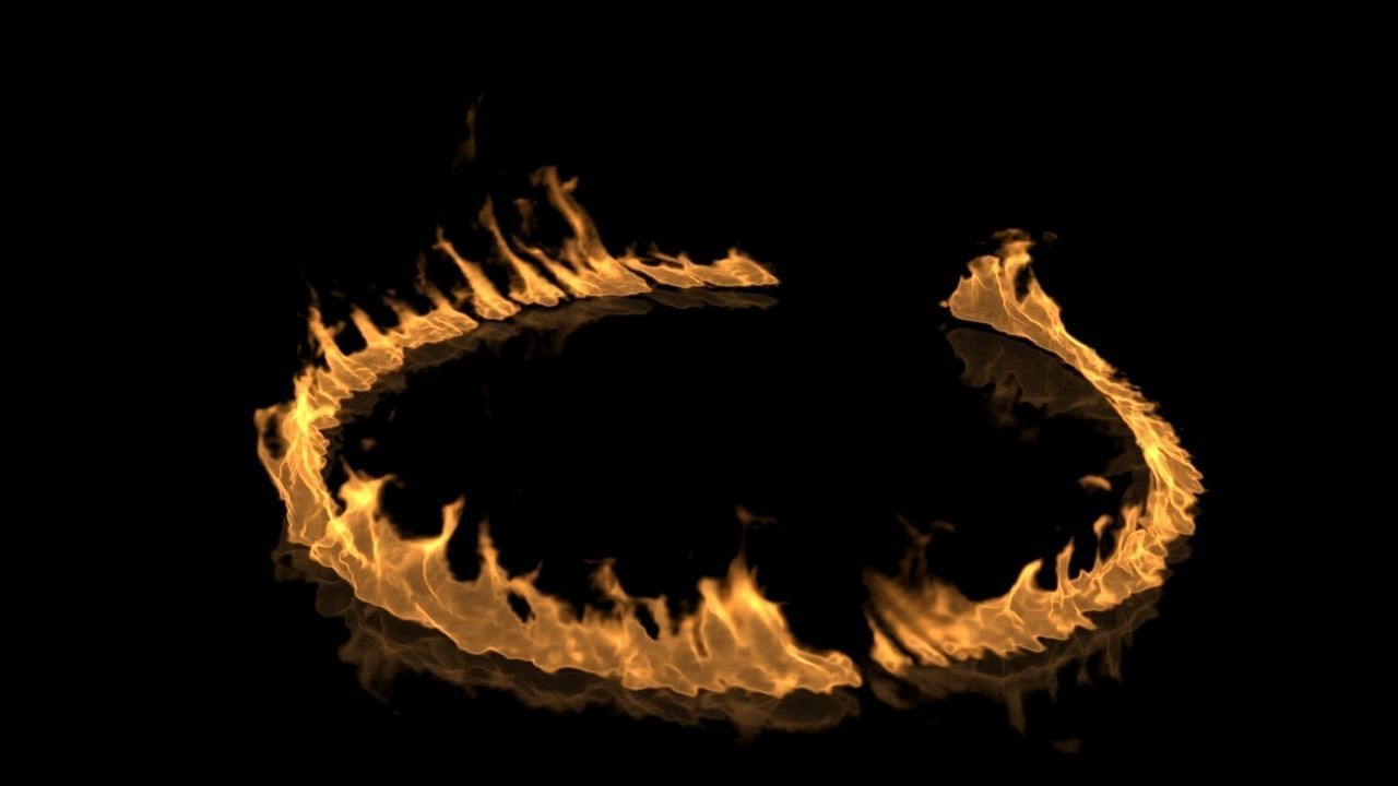 Fire ring circle VDB 7s 3D model animated rigged | CGTrader