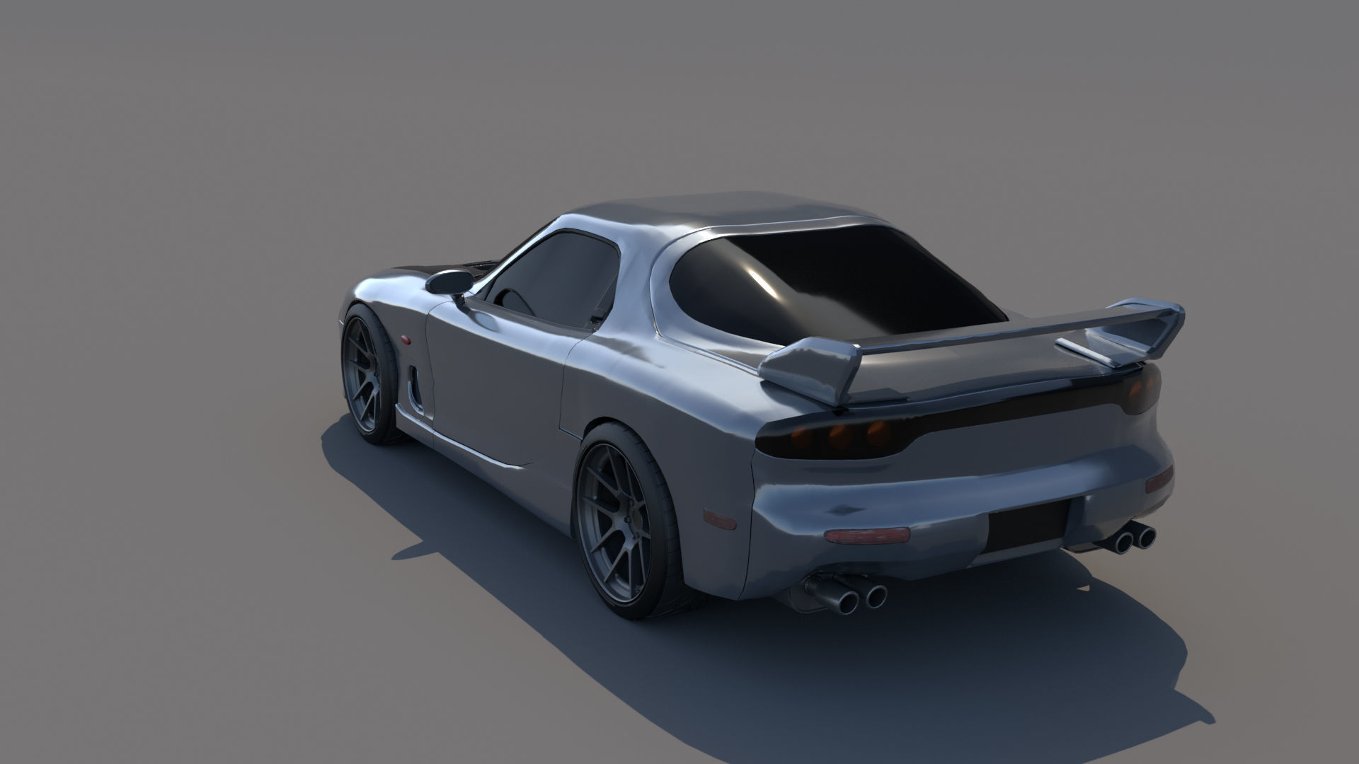 rx7 street style 3D model | CGTrader