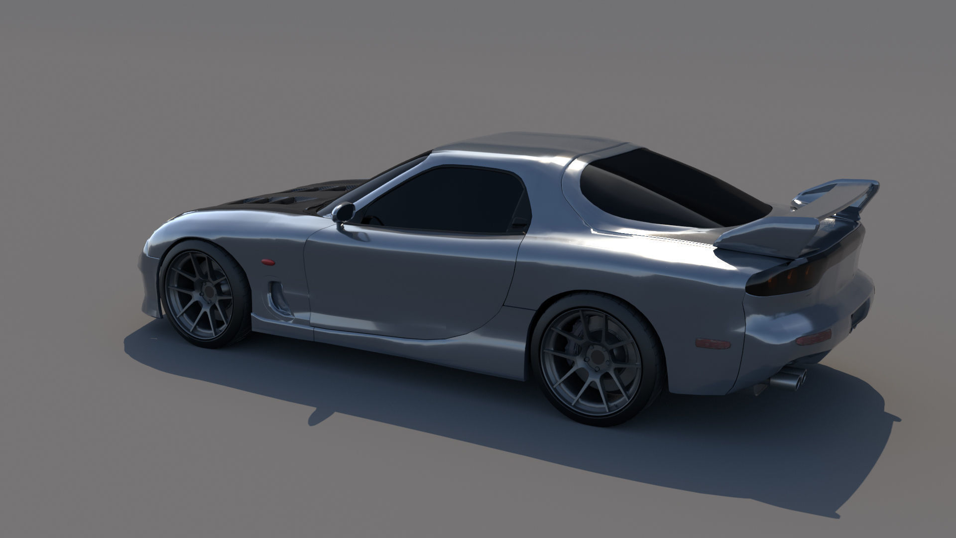 rx7 street style 3D model | CGTrader