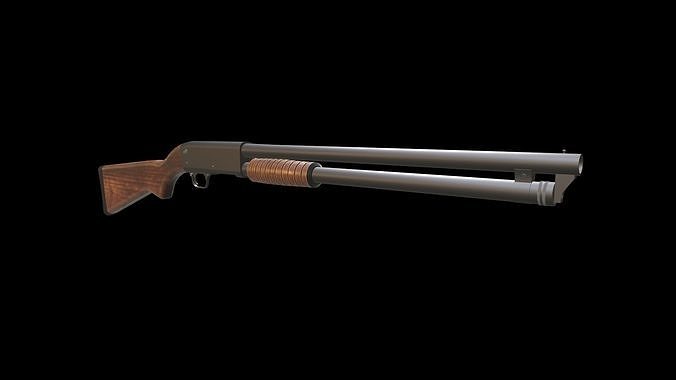 3D model New Ithaca 37 Home Defense Shotgun VR / AR / low-poly | CGTrader
