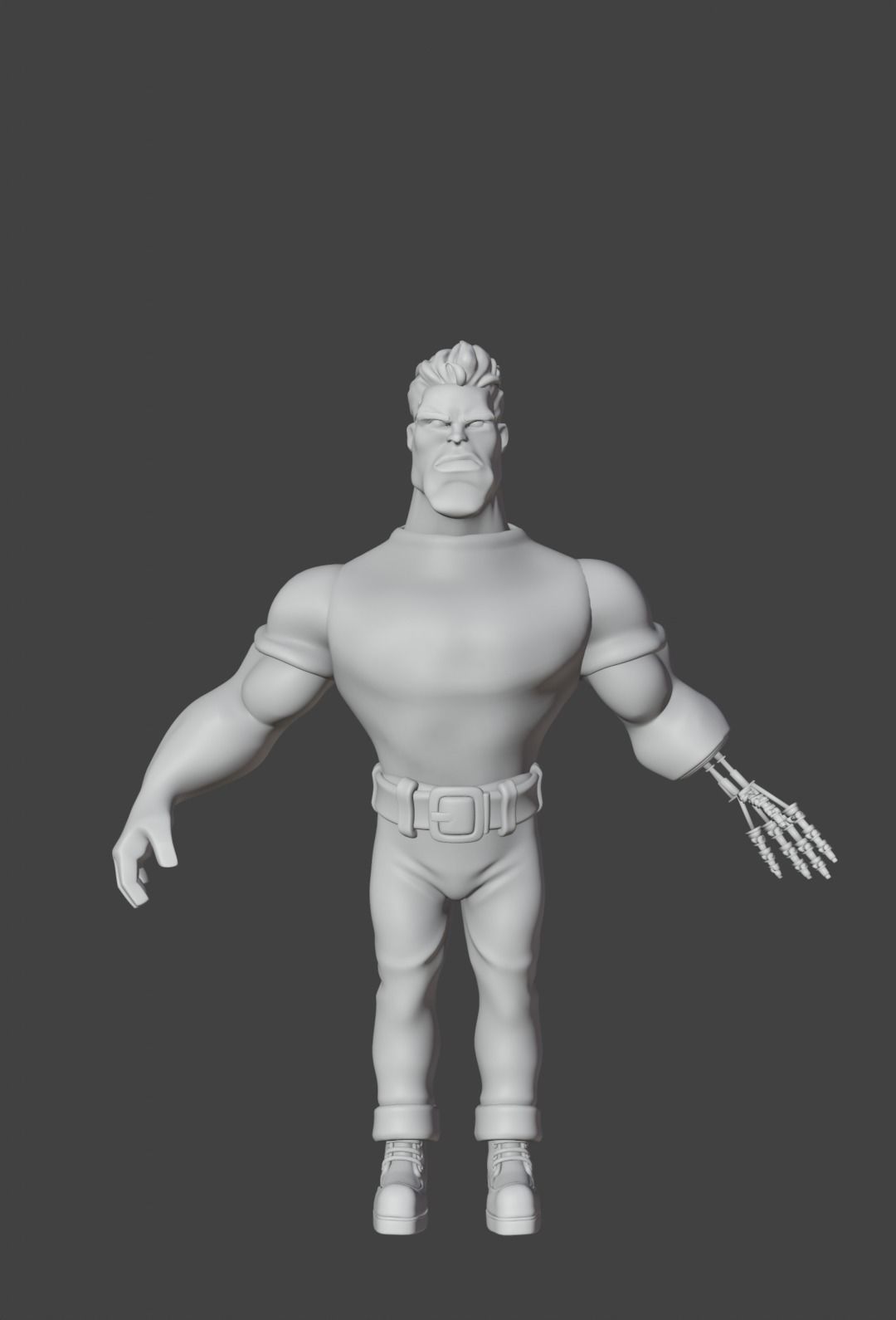 Cartoon Terminator Arnold Schwarzenegger 3D model | CGTrader